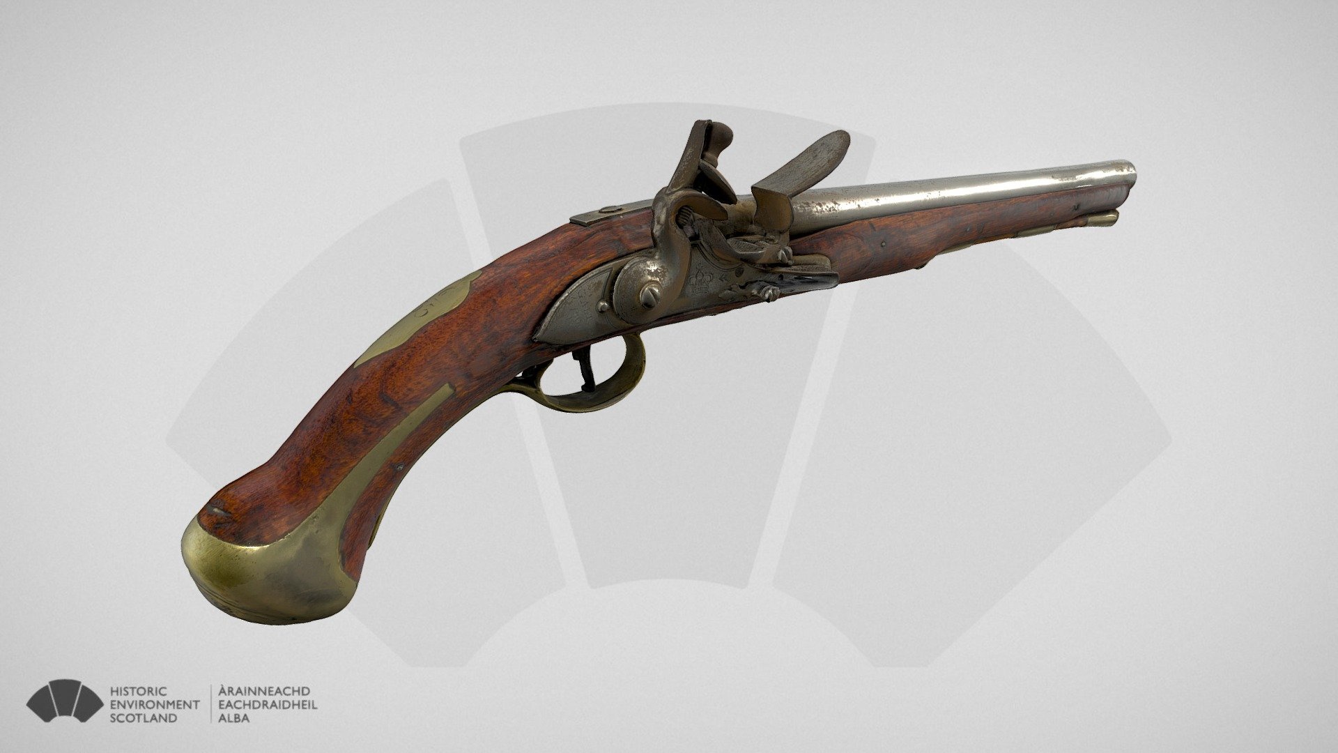 Flintlock Military Pistol, Edinburgh Castle - 3D model by Historic ...
