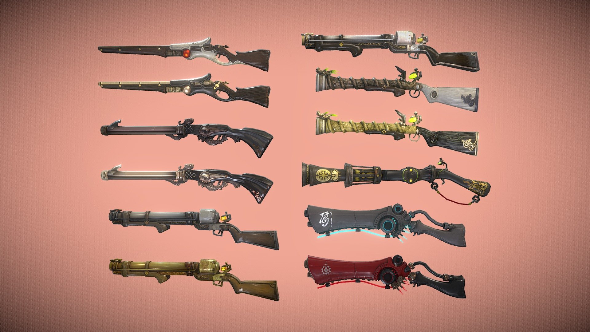 Fantasy Rifles - 3D model by Kurt Hoogendoorn (@KurtHoogendoorn ...
