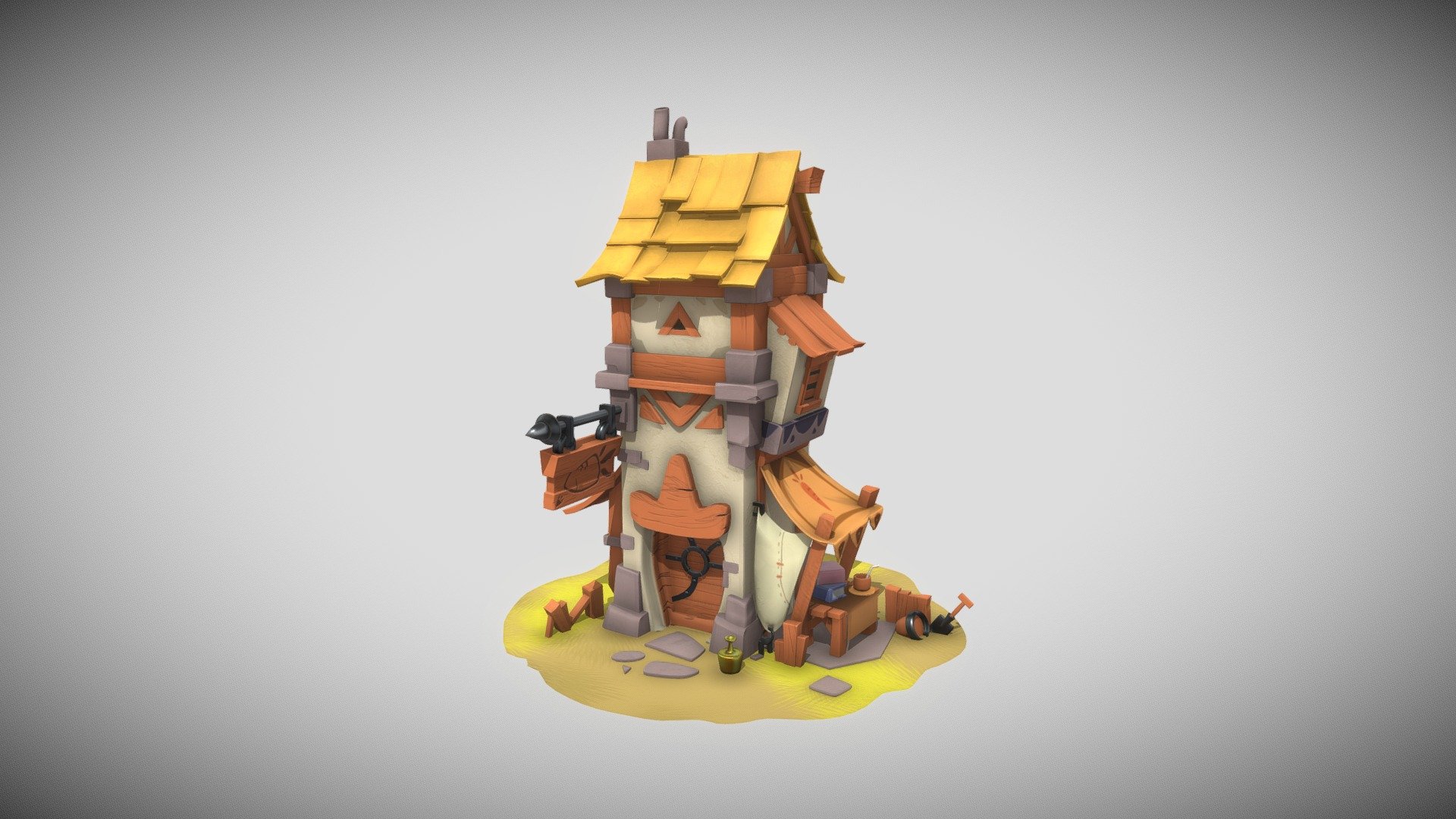 214379J - Shack 3D Model - 3D model by kousei ...