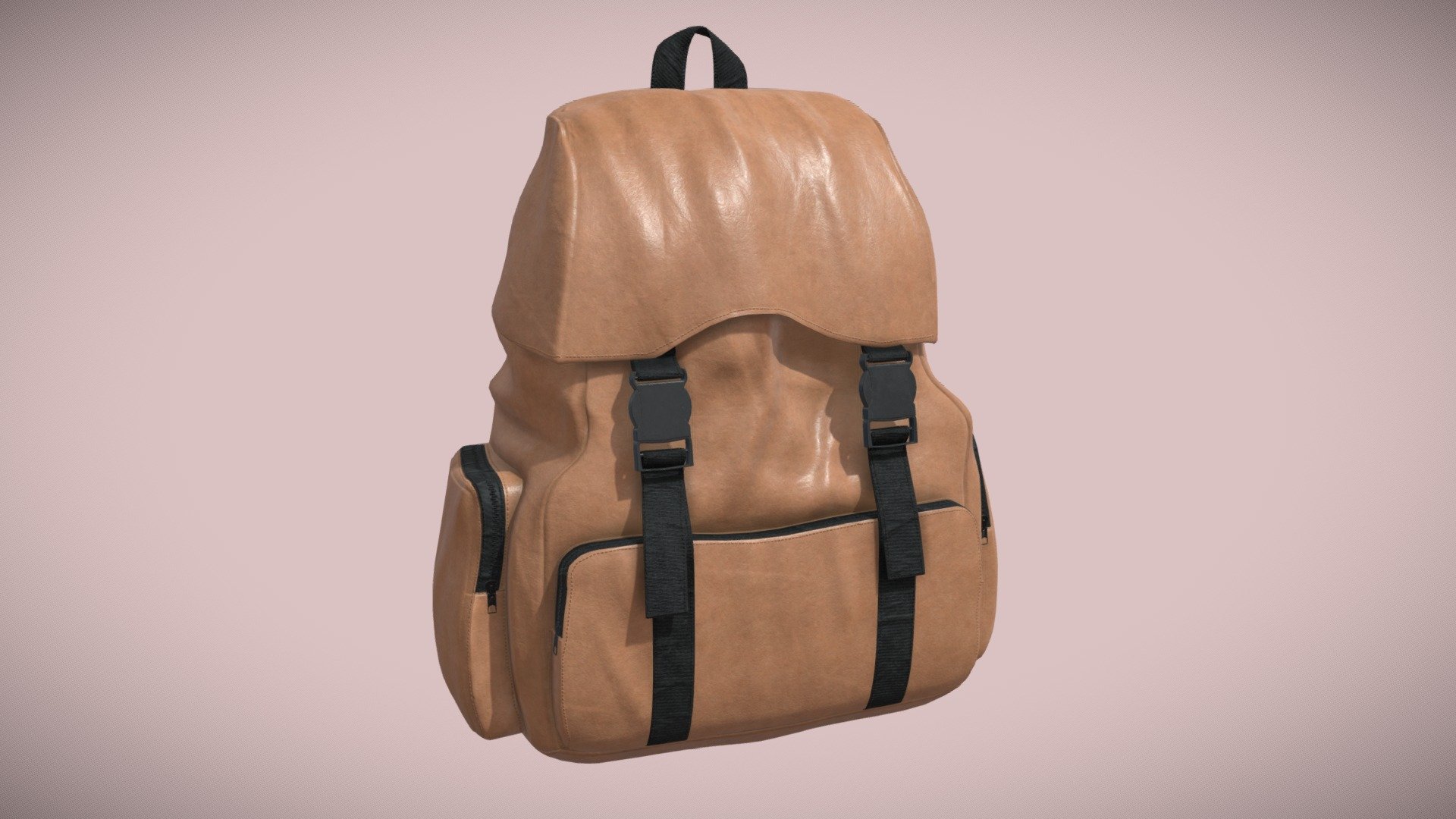 Leather Backpack - 3D model by Artistic7 [3734b65] - Sketchfab