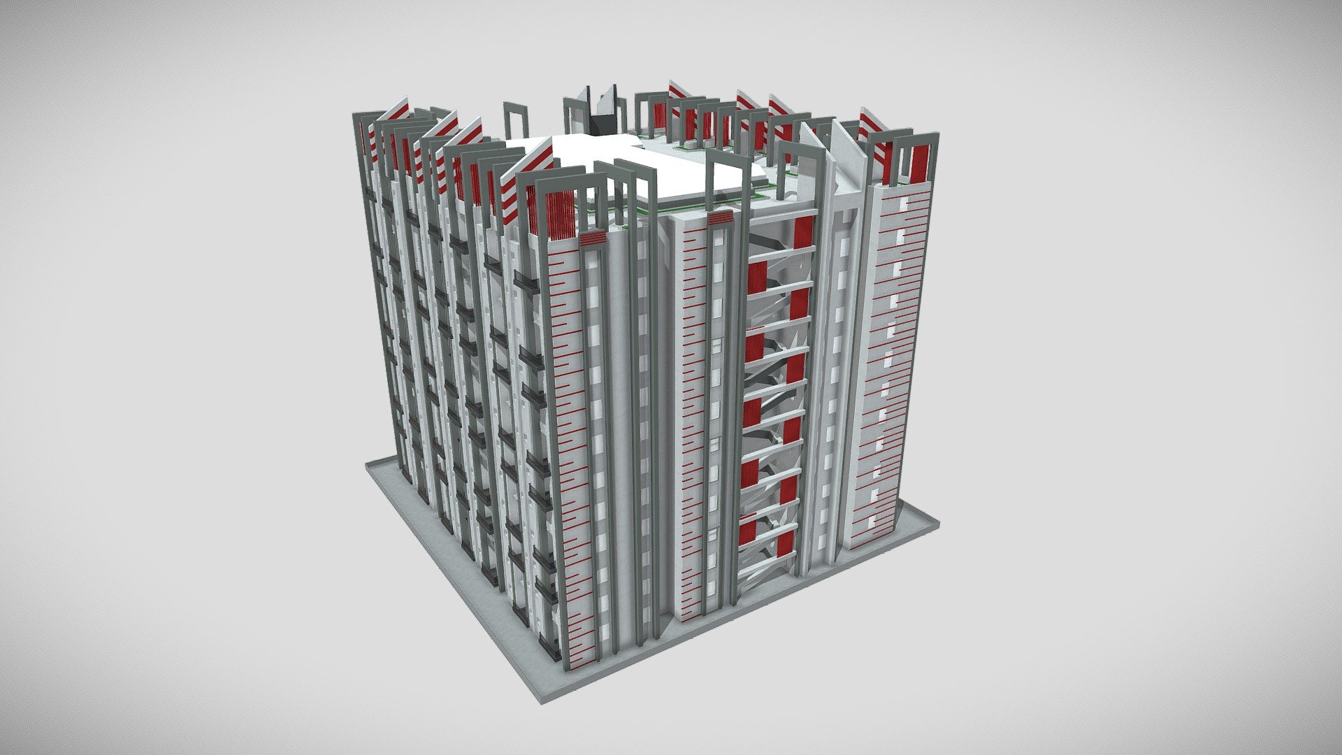 Residential Building - 3D model by appsnation (@appsnation.co) [3735ffb ...