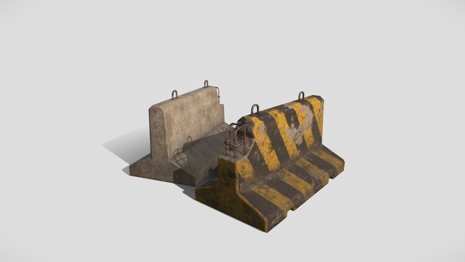 Low poly road blocks - 3D model by centria_anttonip [3738182] - Sketchfab