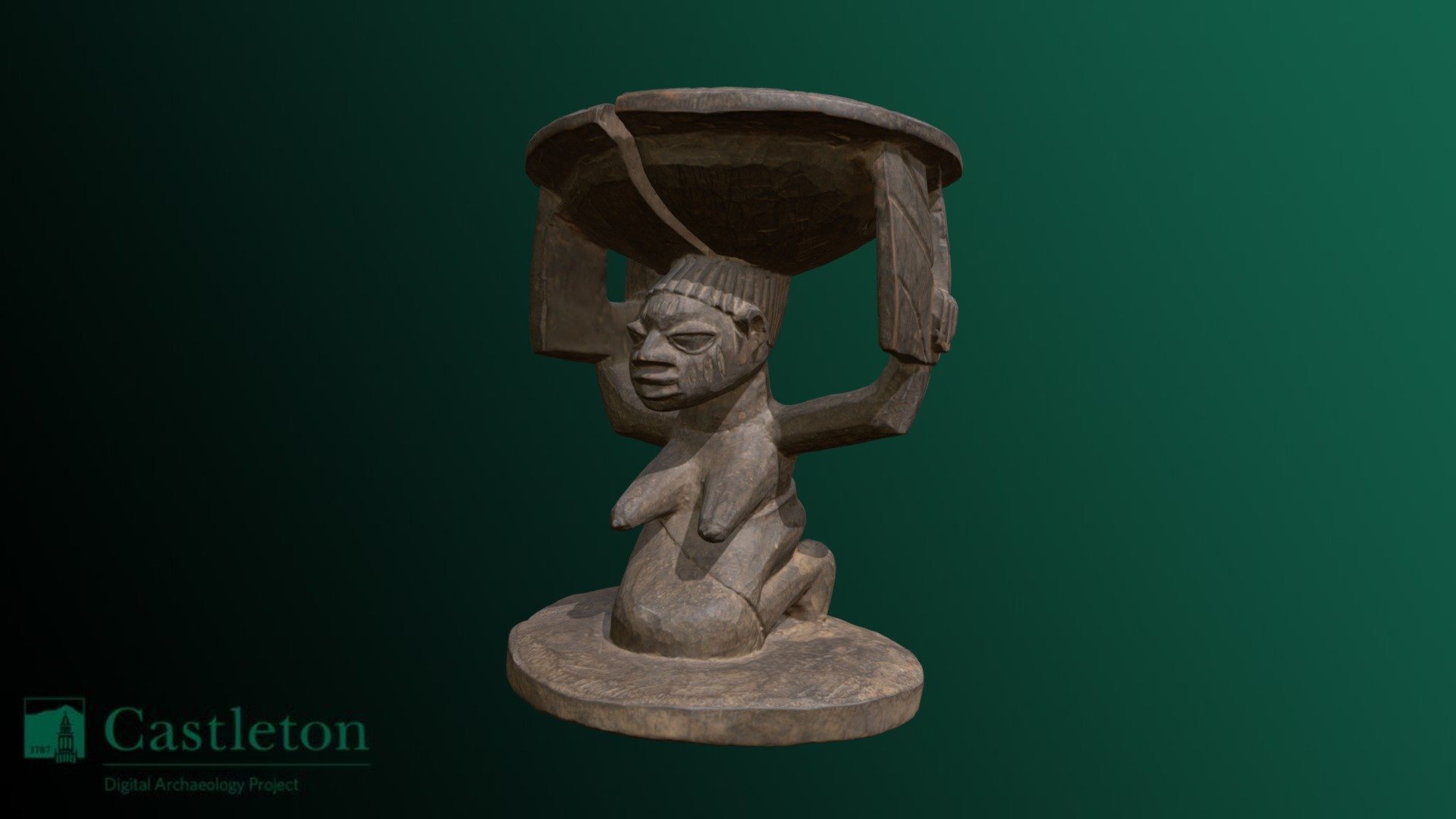 Carved Wooden Divination Cup (CUDAP_15_10) - 3D model by Vermont State ...