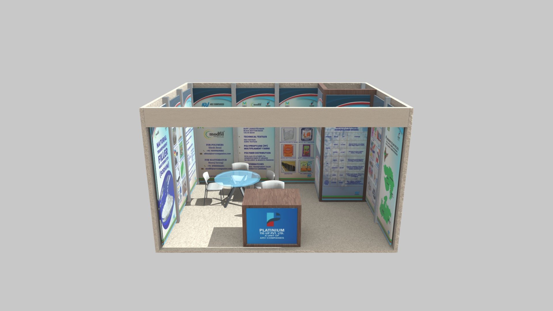 Innovative Exhibition Stall Design 3D Model - 3D model by 3dipscreation ...