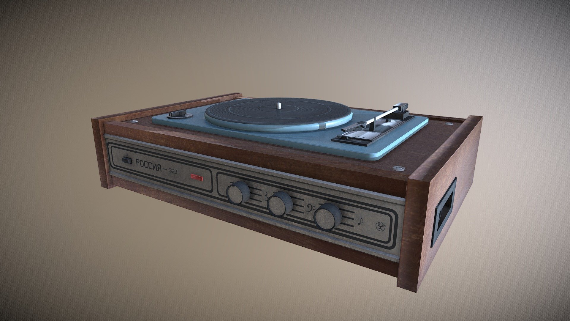 Soviet Vinyl Player - 3D model by C0d37g [373bc75] - Sketchfab
