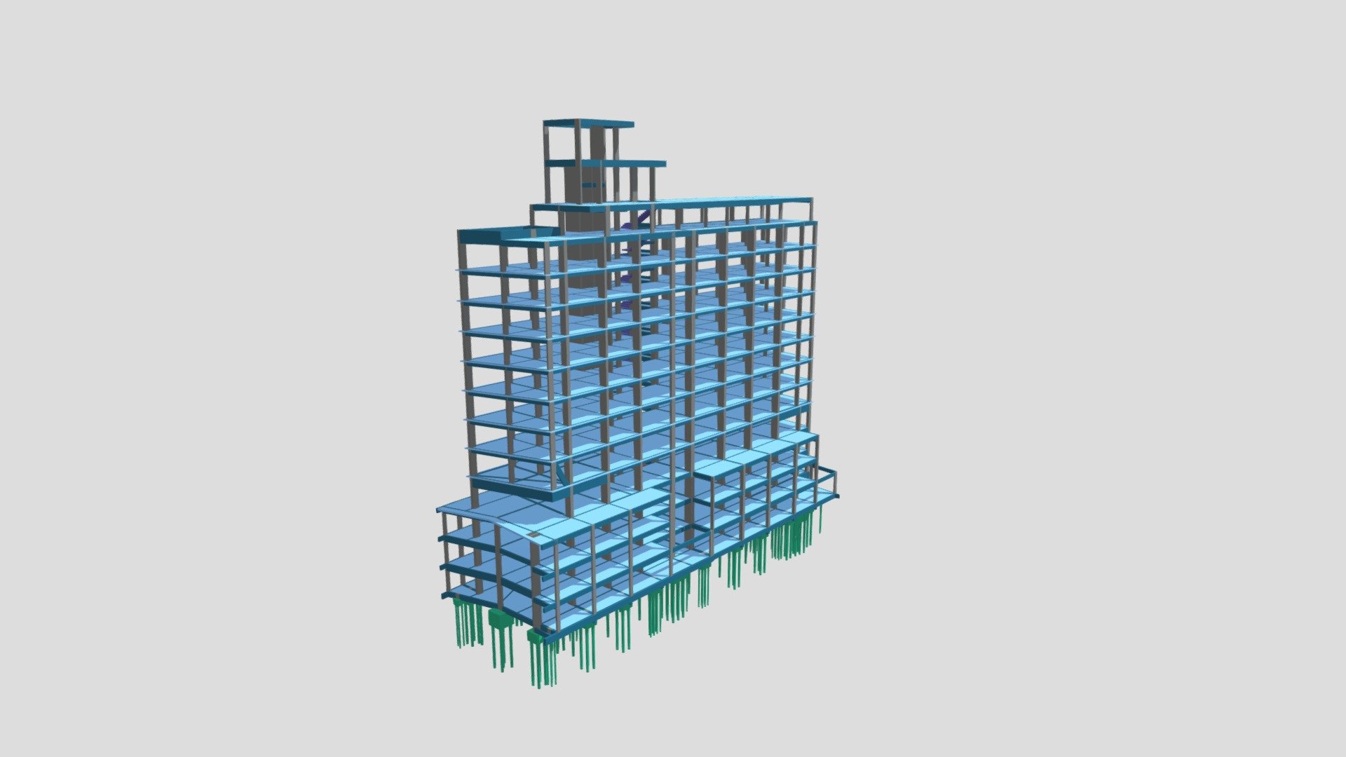 RESIDENCIAL MULTIFAMILIAR L.H. - 3D model by newproengenharia [3744091] - Sketchfab