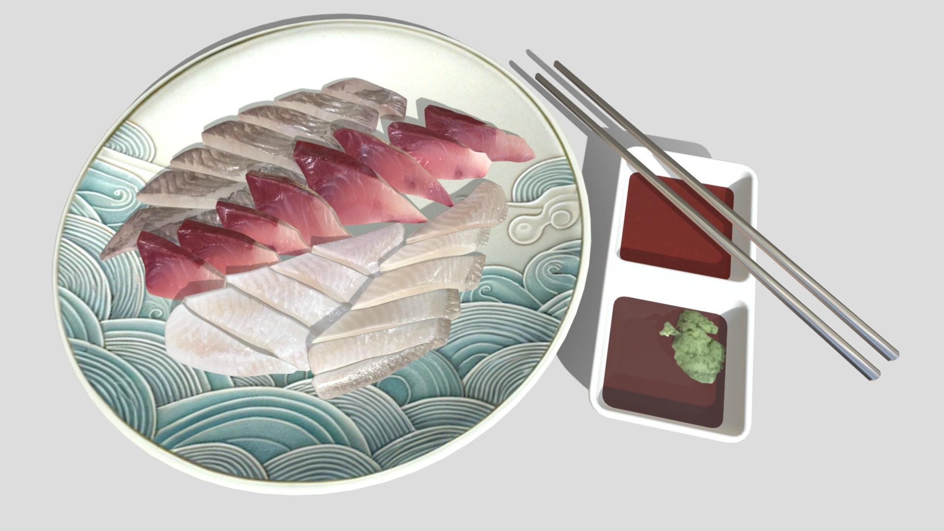 Sashimi Plate - 3D model by ahzkwid [3745d20] - Sketchfab