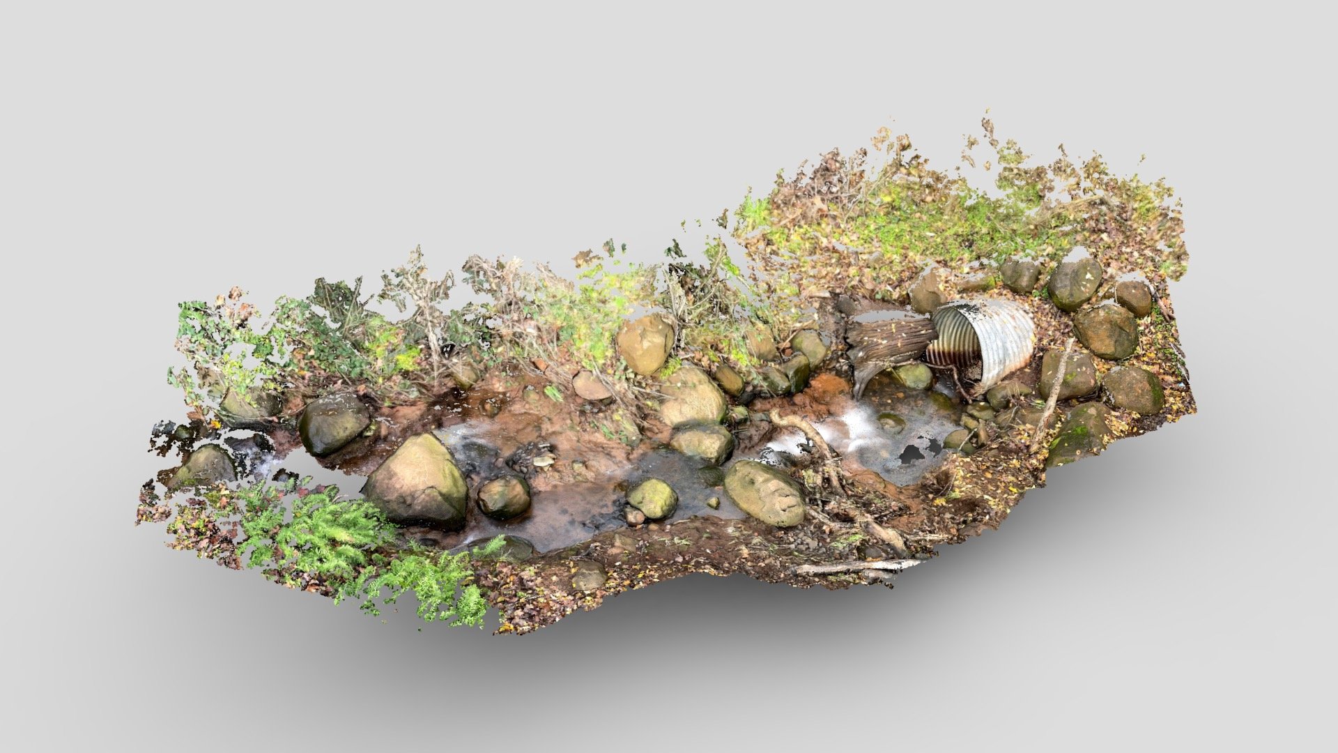Creek and Culvert Pipe - 3D model by EveryPoint [37476b3] - Sketchfab