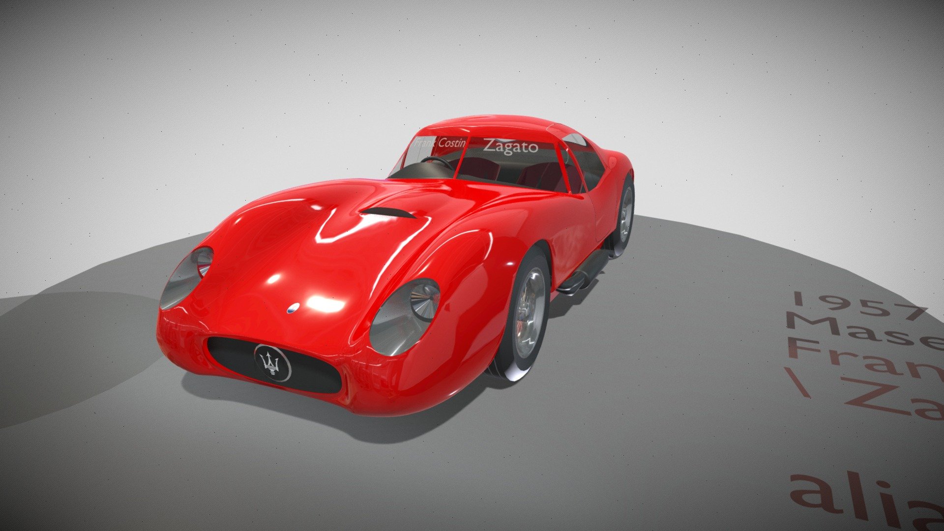 Maserati 450S Frank Costin, Zagato - 3D model by Carrozze DÄULARI ...