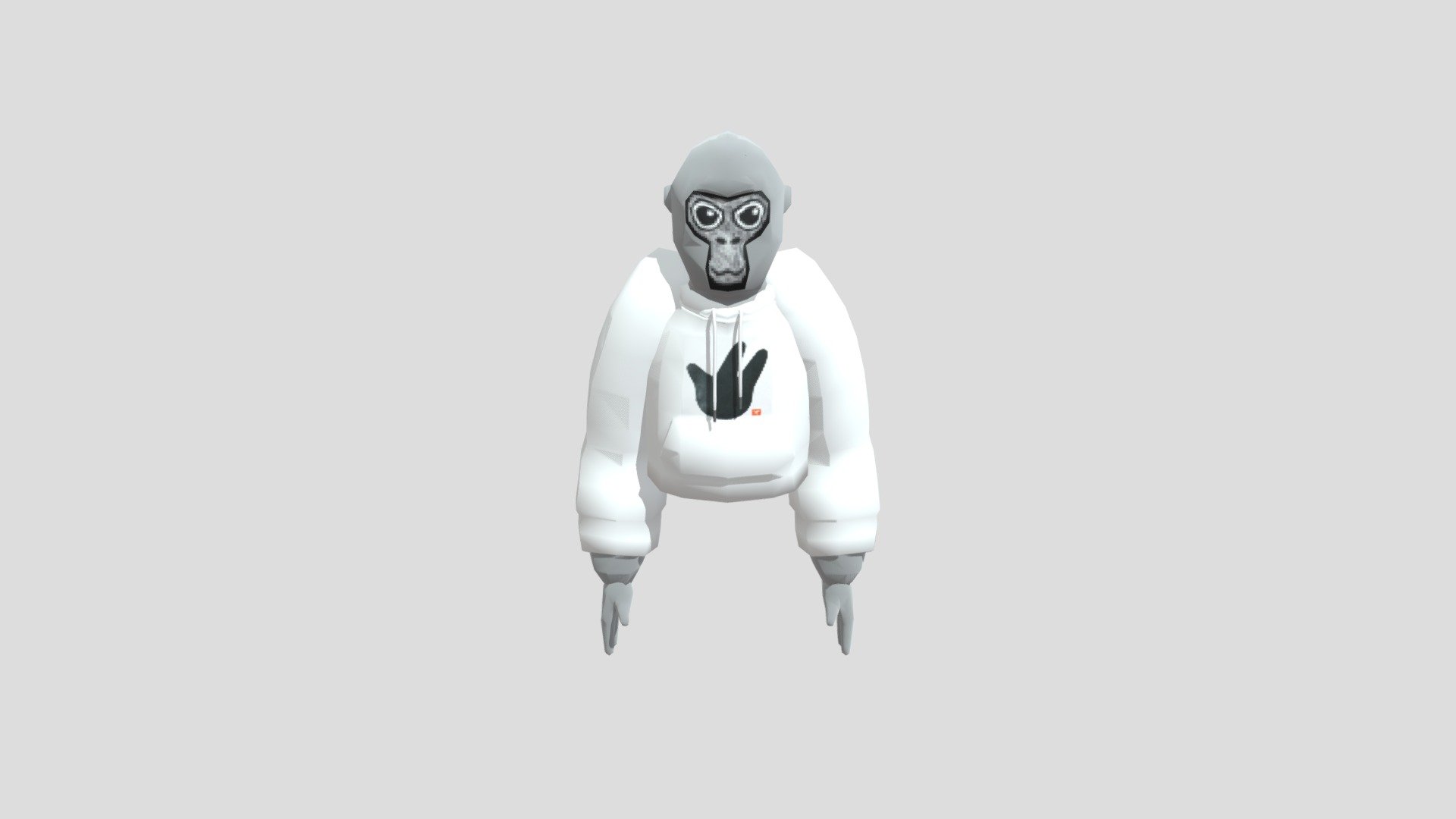 gorilla tag white paw hoodie ik rig - Download Free 3D model by ...
