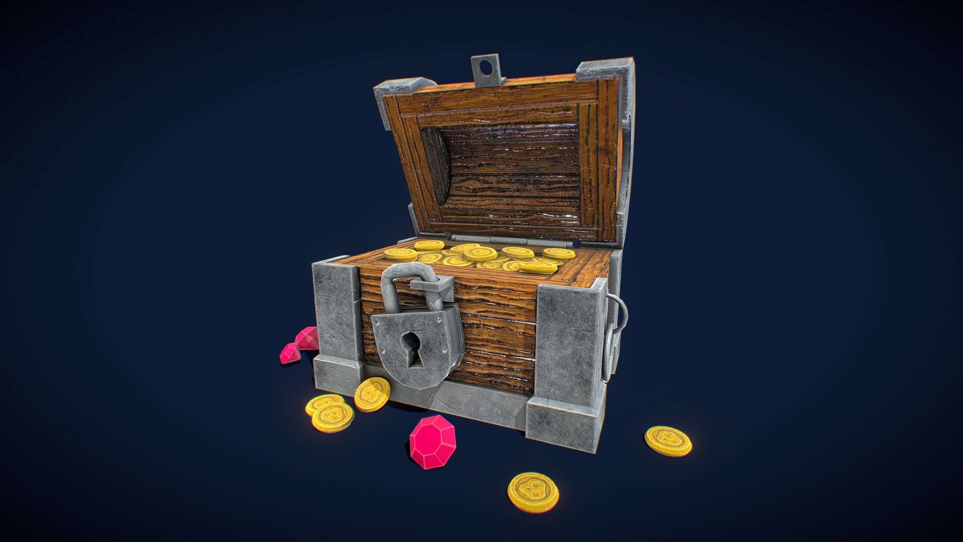 Stylized Pirate Chest - 3D model by chichanyee [3750fa8] - Sketchfab