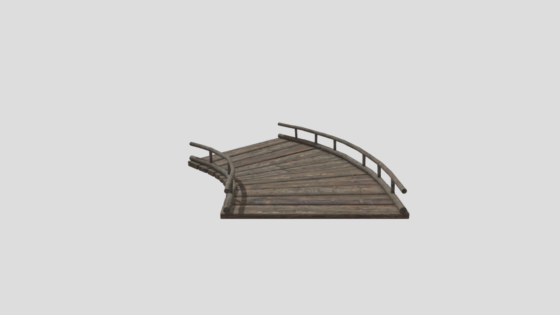 Stylized Nordic Bridge - Curved - Download Free 3D model by Alex Malan ...