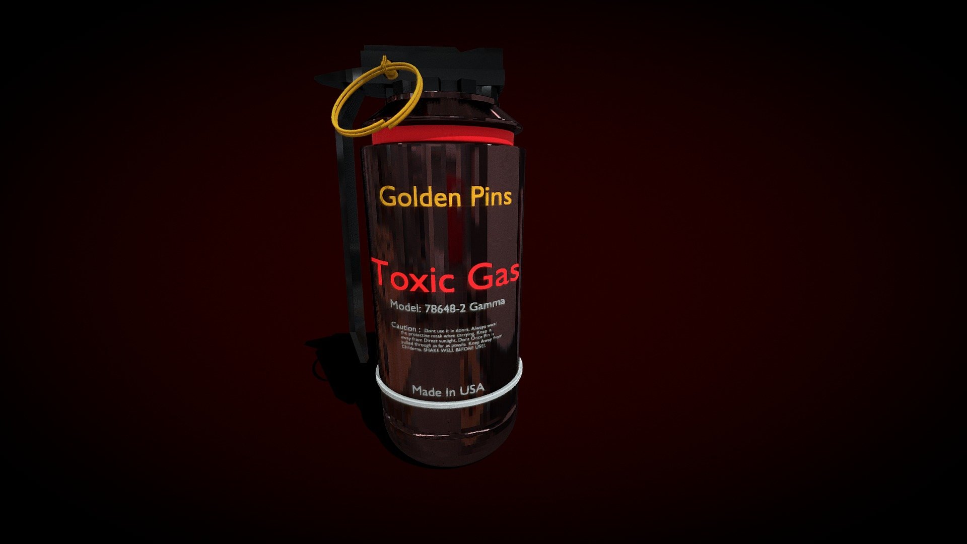 Green Toxic Grenade / Smoke Grenade. Toxic Gas. - Download Free 3D ...