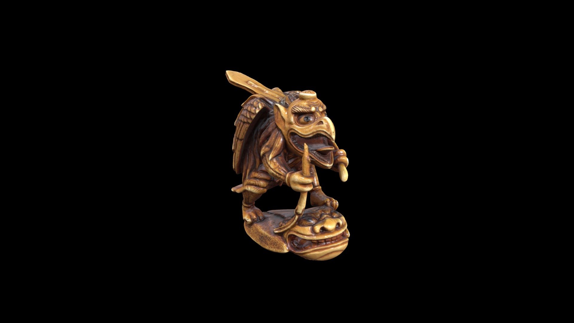 1920.493 Tengu Travelling as a Priest - Download Free 3D model by ...