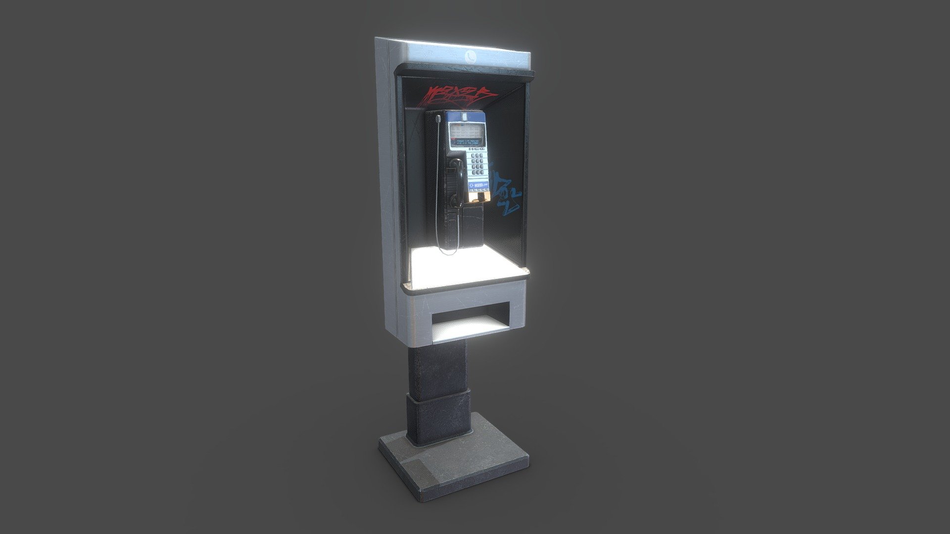 90s Payphone - 3D model by Evan Hiltz (@evan.hiltz) [3757f83] - Sketchfab