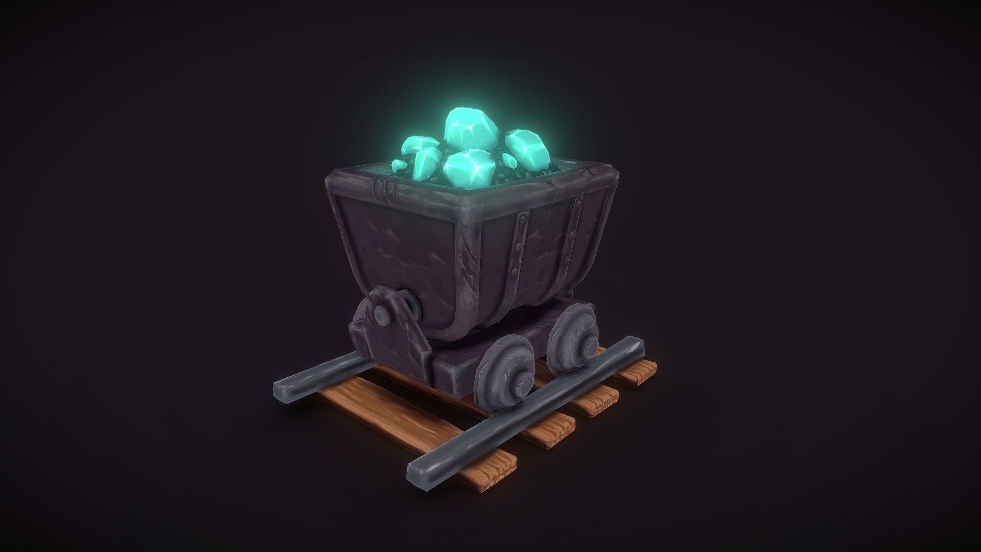 Hand painted stylized minecart - Buy Royalty Free 3D model by ...