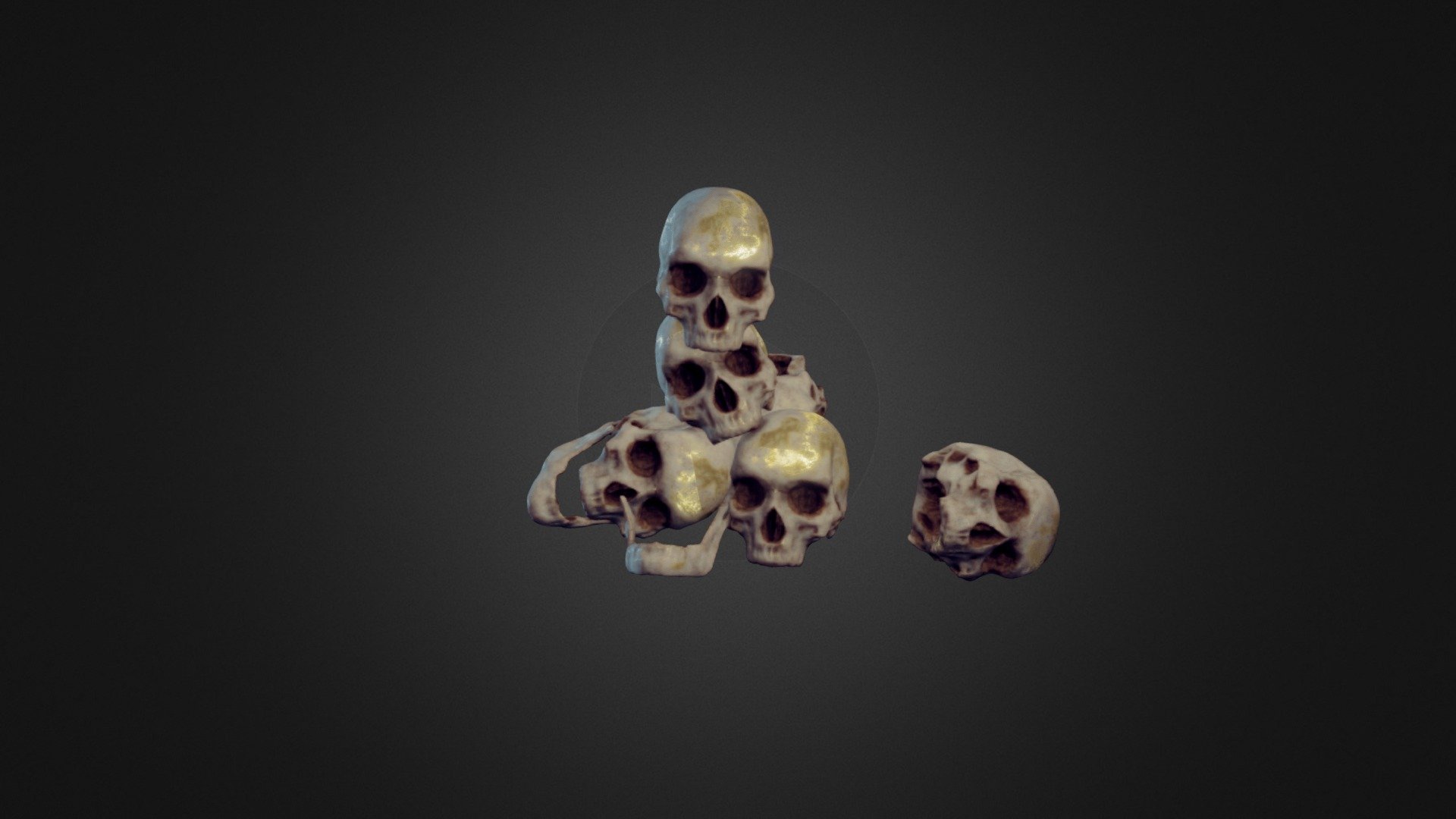 A bunch of gold skull - Download Free 3D model by Adan (@IIAdantII ...