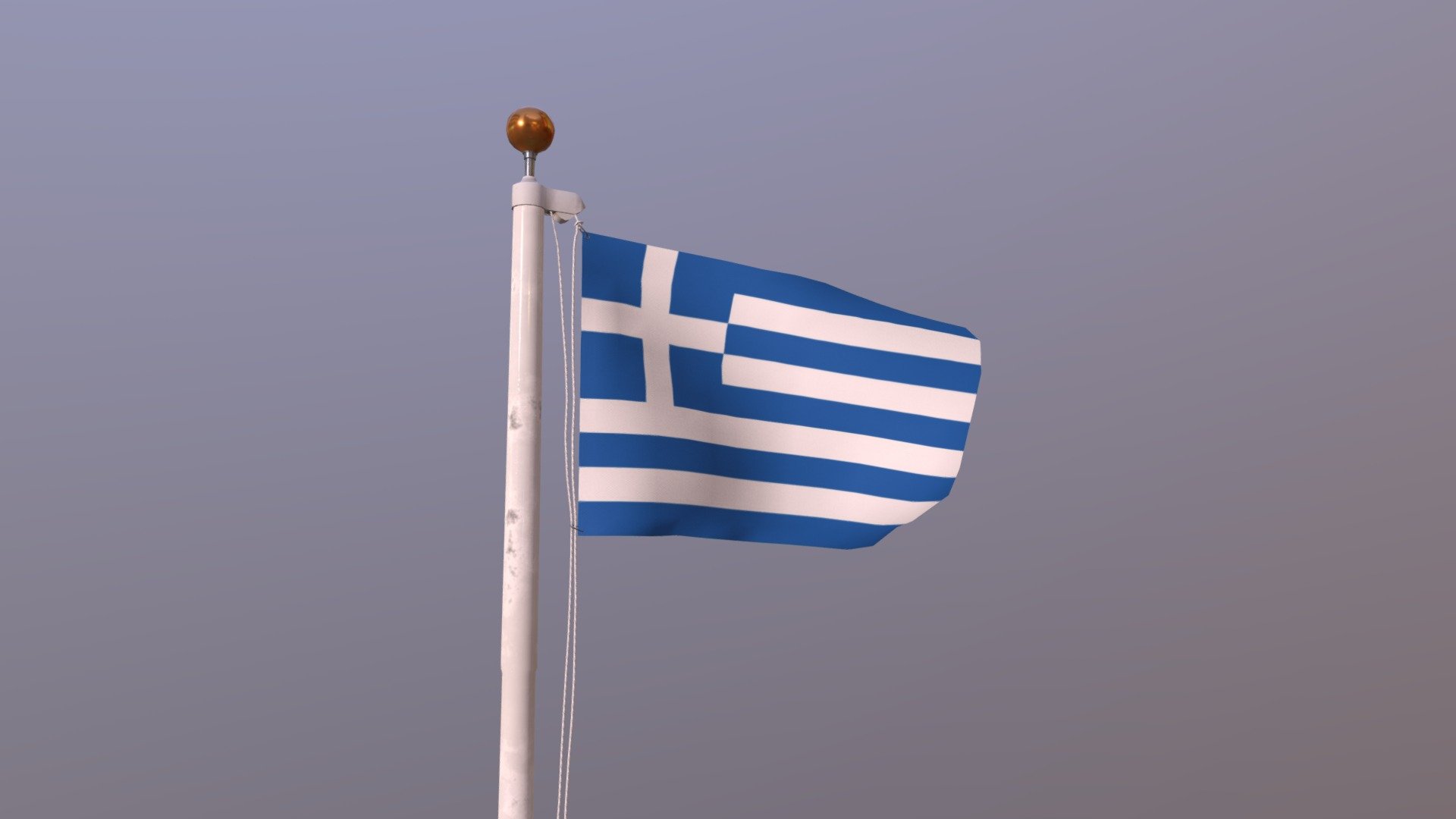 Flag of Greece (animated) - 3D model by mihais (@m1hais) [375d8c2 ...