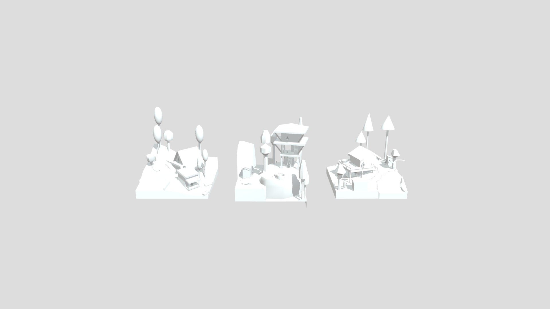 Forest Loner - Blockout - 3D model by Gommers_tijl [375ec86] - Sketchfab