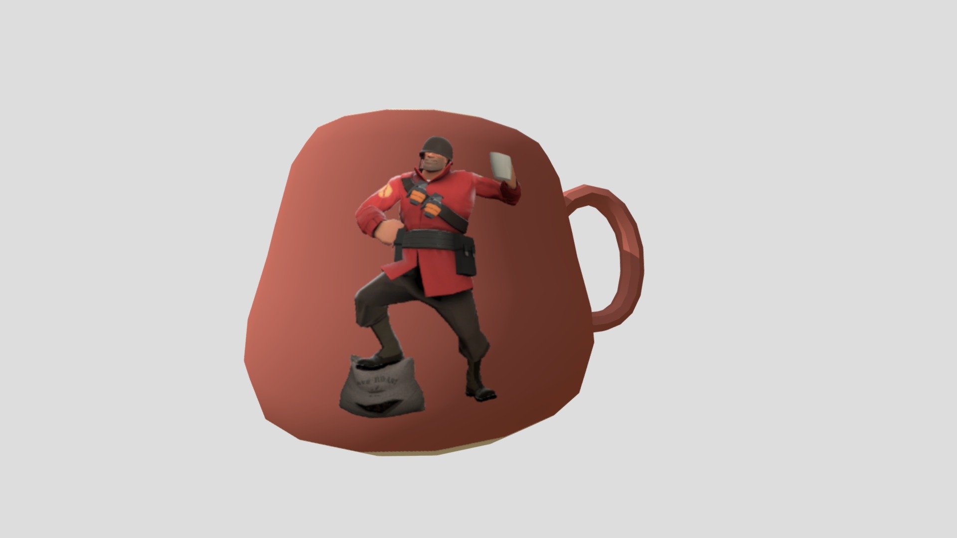 Soldier TF2 Mug - Download Free 3D model by jtvaldez [3762ffb] - Sketchfab