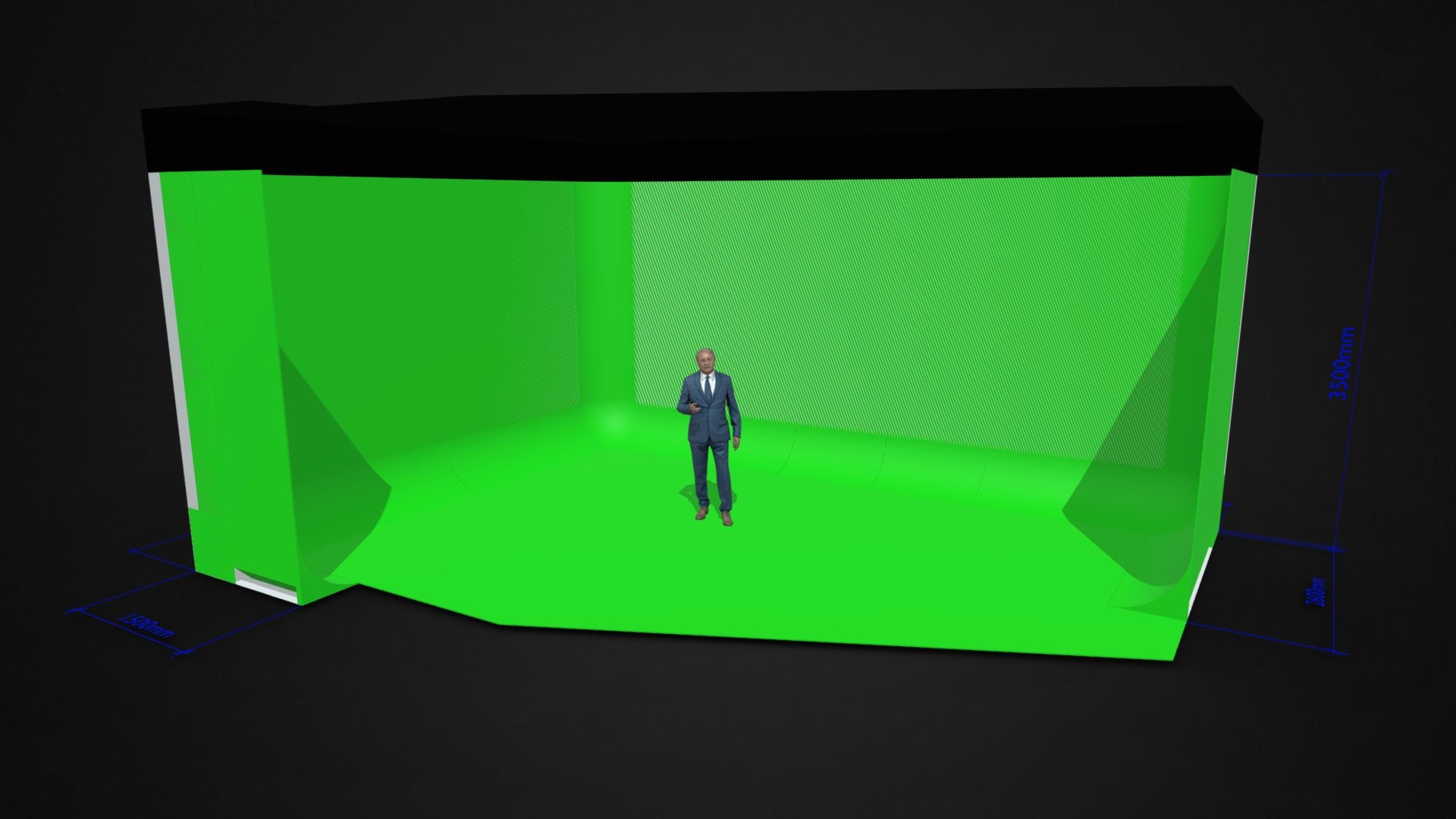 Green screen studio - Sweden - 3D model by blaisedesign [37632e9 ...