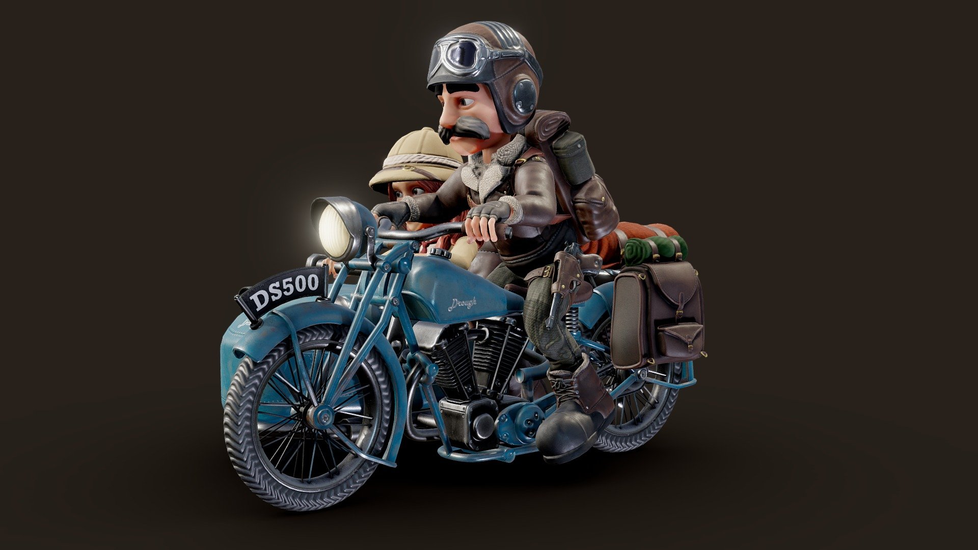 Drough DS500 + Sidecar - 3D model by Valentin Winkelmann ...