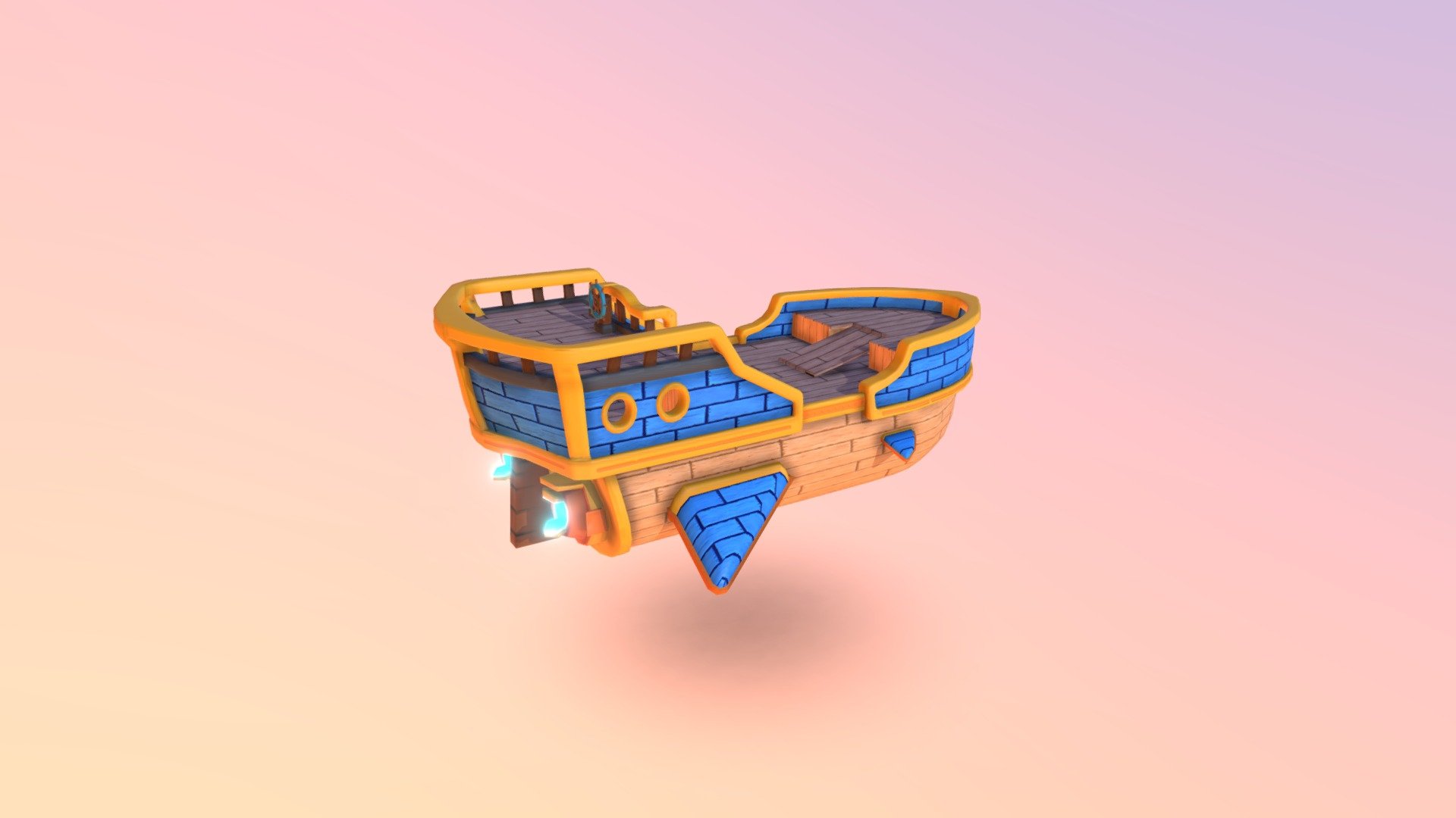 Flying ship - 3D model by Mino (@M.Mino) [376937b] - Sketchfab