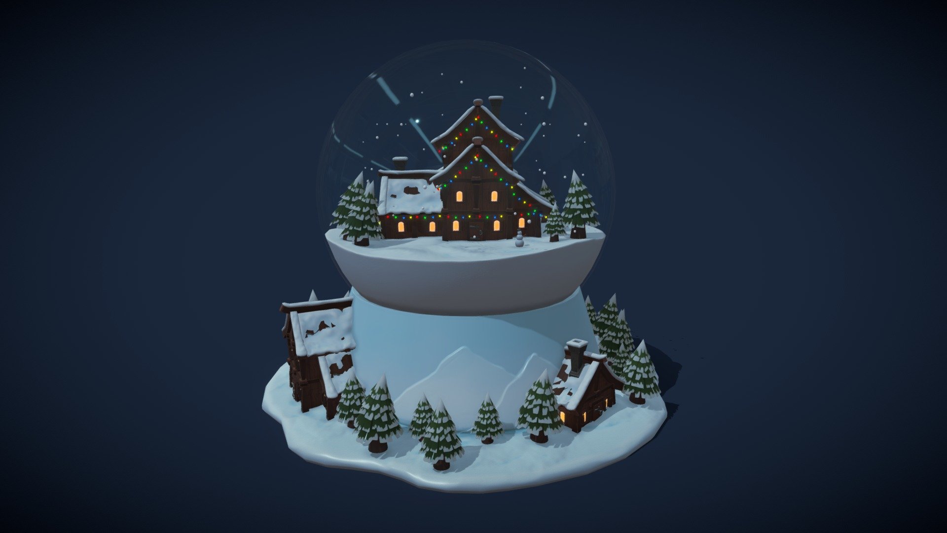 Stylised Snow Globe - 3D model by Dani Haynes (@marston) [376b0d5 ...