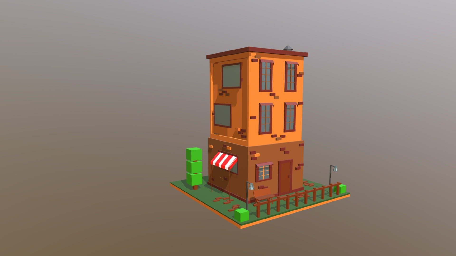 House low-poly - 3D model by Vīta (@vita_p) [376e9d7] - Sketchfab