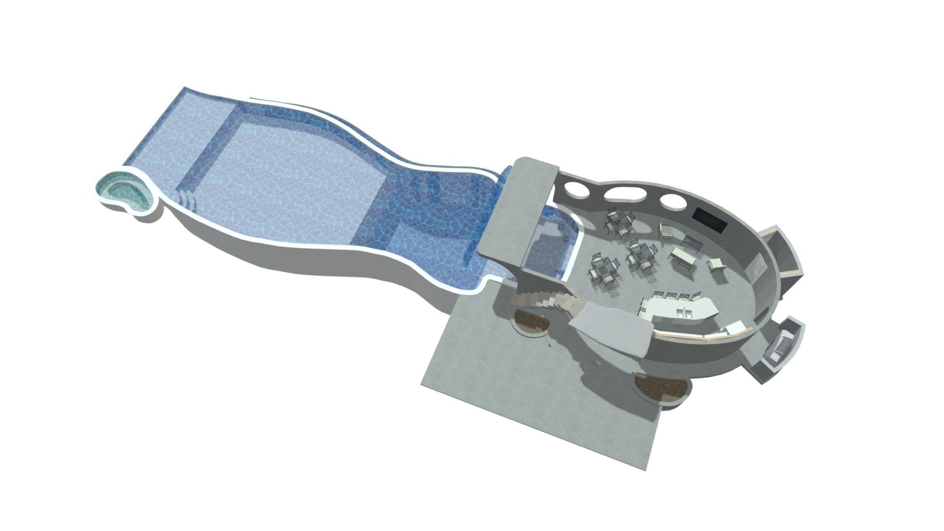 e-2 Steve STROMBECK POOL CAVE FLOOR 1 LAYOUT - 3D model by Pro Draft ...