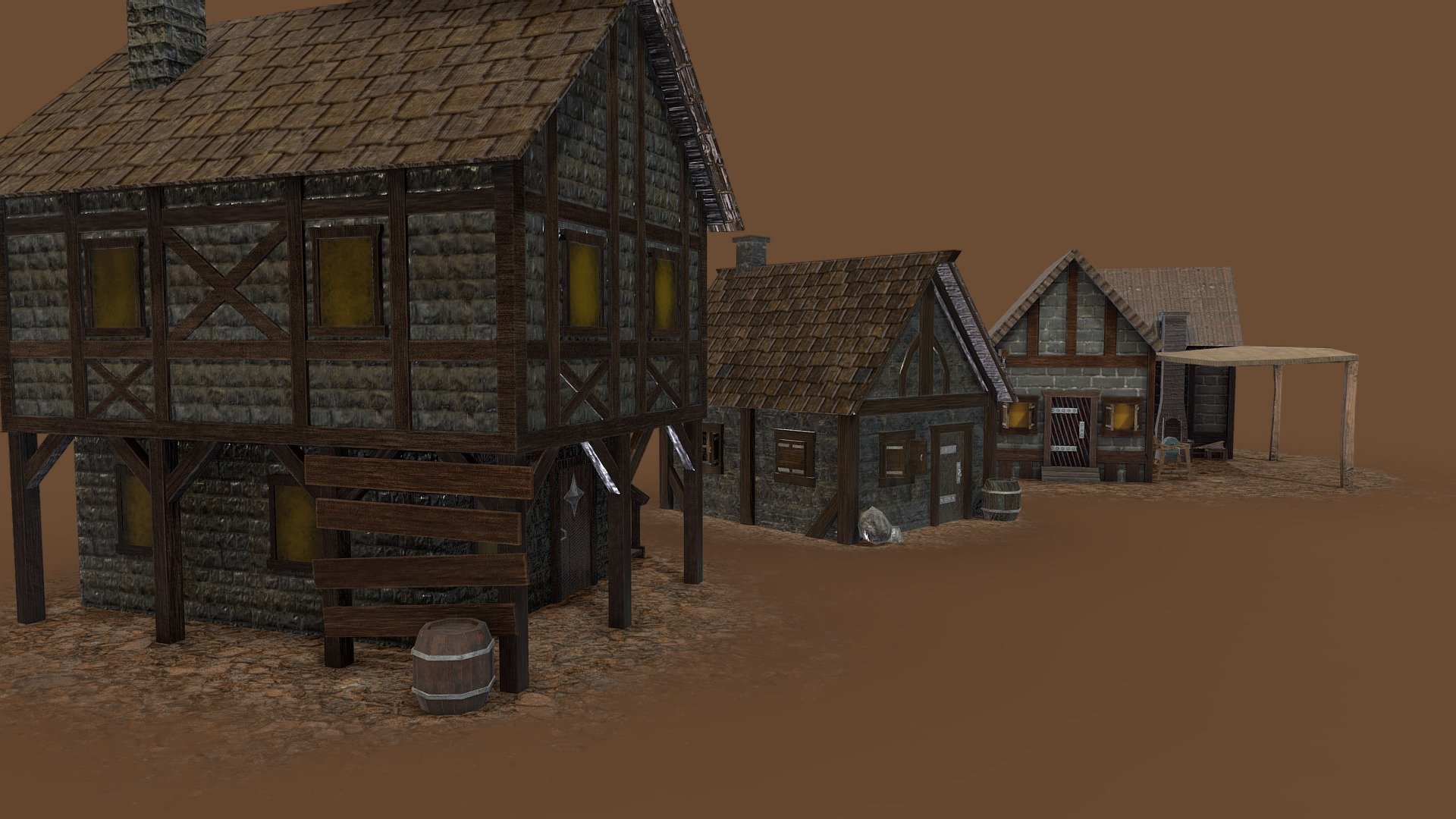 Medieval Houses Asset - Download Free 3D model by Uğur Yakışık ...