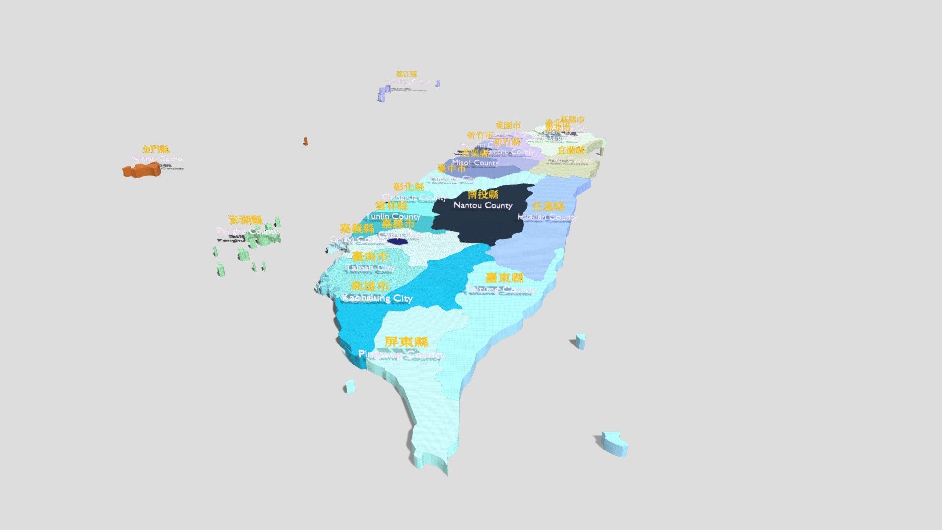 0001_taiwan_map - 3D model by kiwifruit3d [37743a1] - Sketchfab