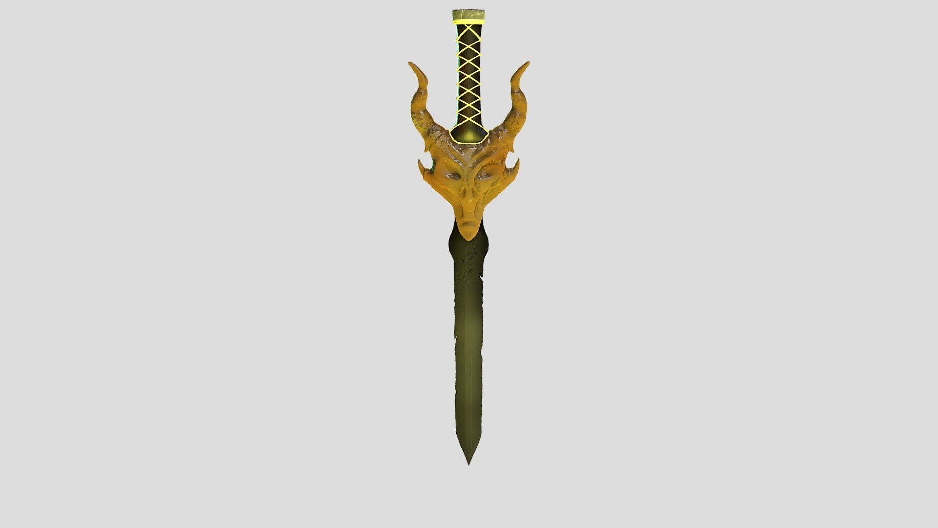 Golden demon sword - 3D model by Ollieoll1 [37744d8] - Sketchfab