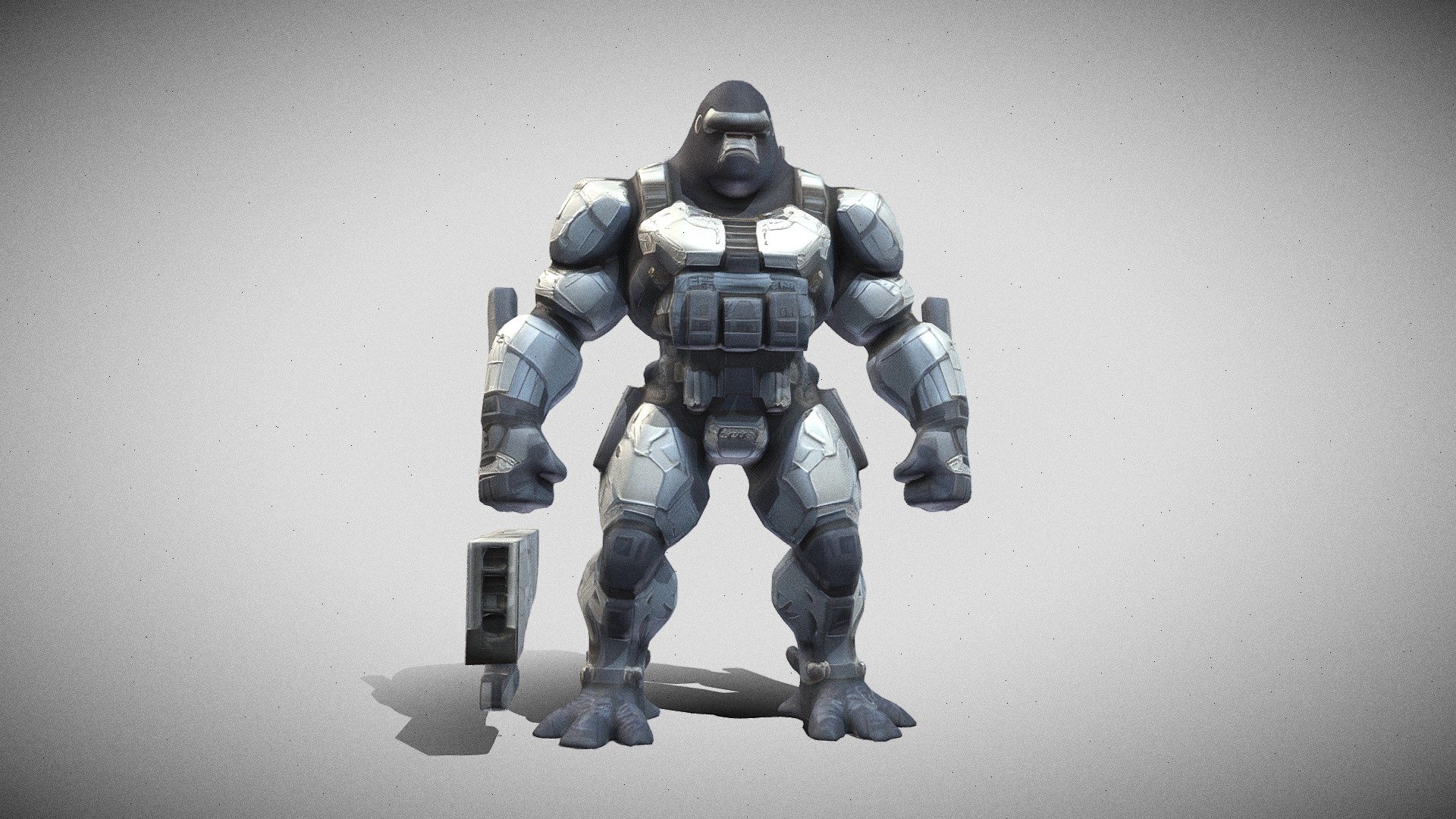 Futuristic Gorilla warrior - 3D model by VertaScan [3776817] - Sketchfab