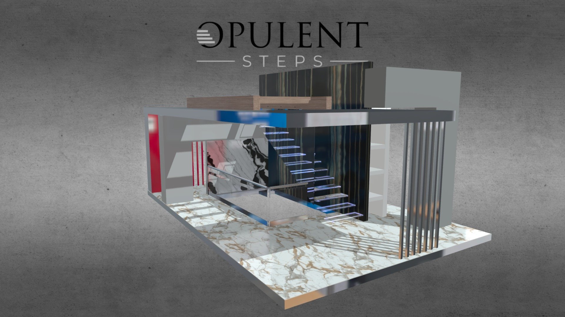 PR-F005 - 3D model by OPULENT STEPS (@3D.Viewer) [377738e] - Sketchfab