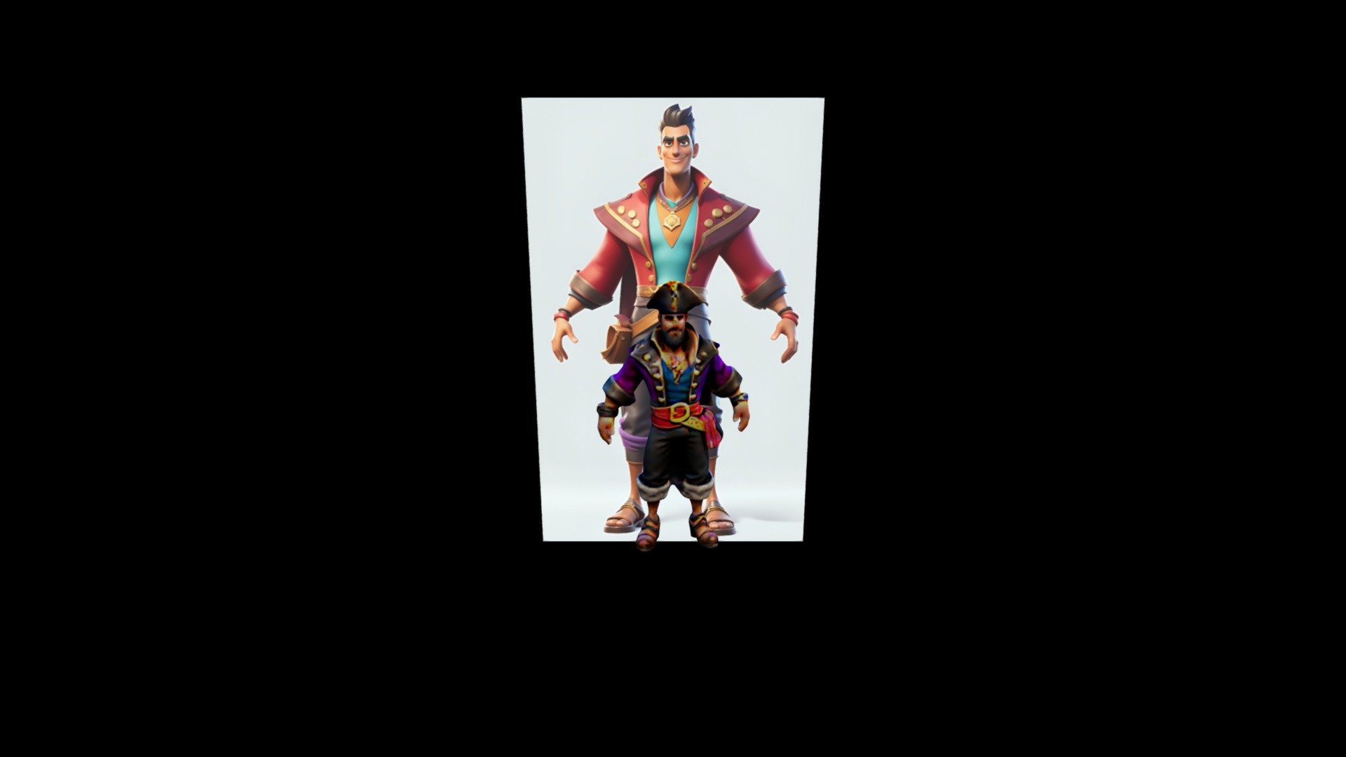 a close up of a toy figure of a man in a red coa - Download Free 3D ...