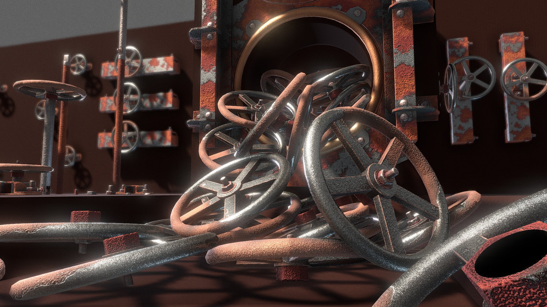 Spindle Gate Valve WIP-6 (Rusty Version) - 3D model by VIS-All-3D (@VIS ...