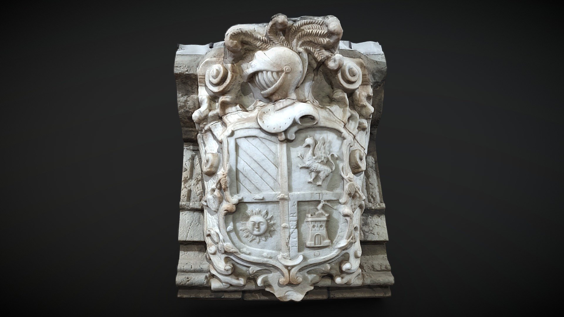 Escudo heráldico familia Valero - s. XVII - Download Free 3D model by ...