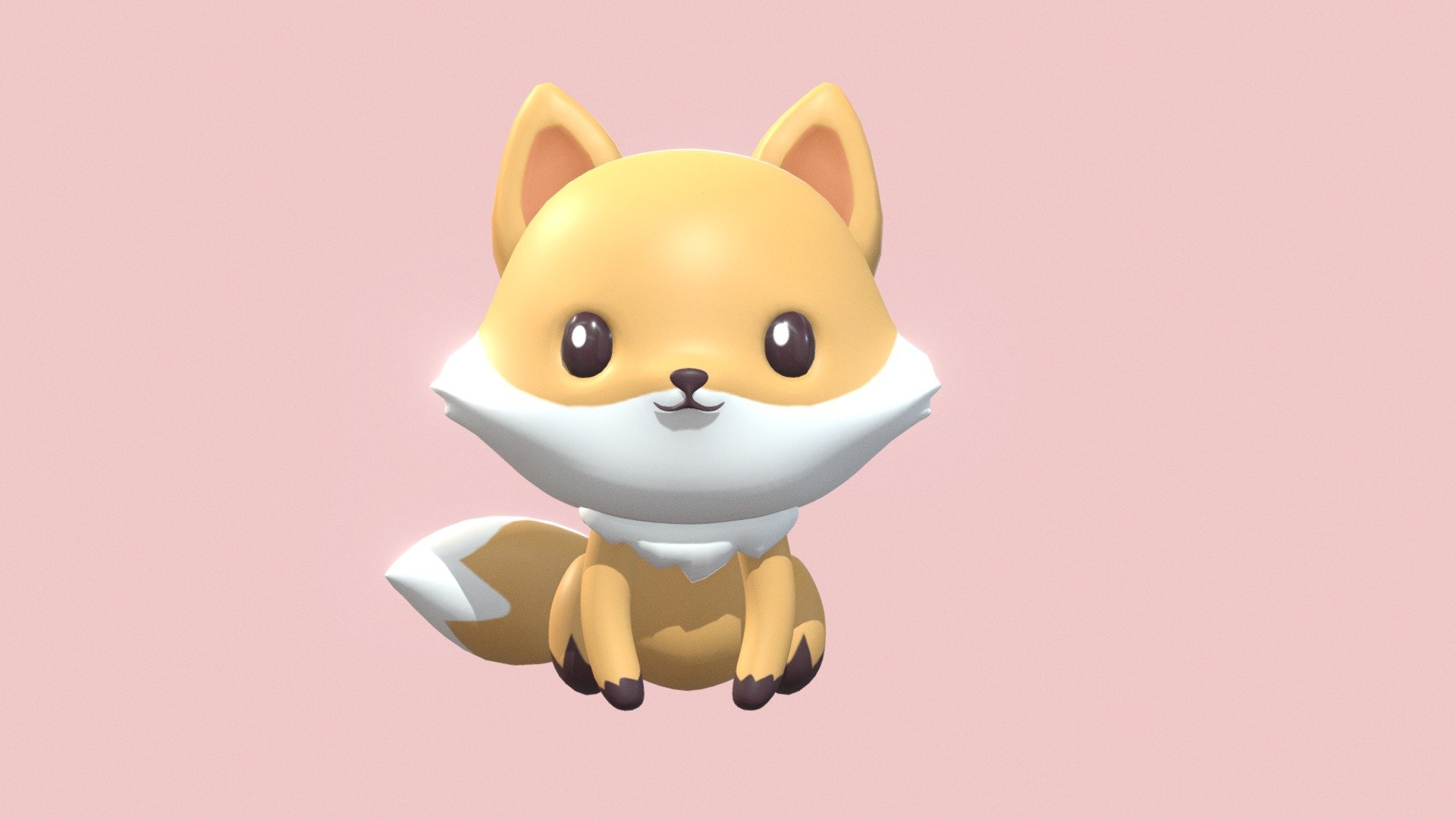 Cute Fox - 3D model by JoanT [3780eb6] - Sketchfab