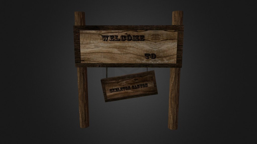 Town Sign - 3D model by TomCutler [37810f8] - Sketchfab