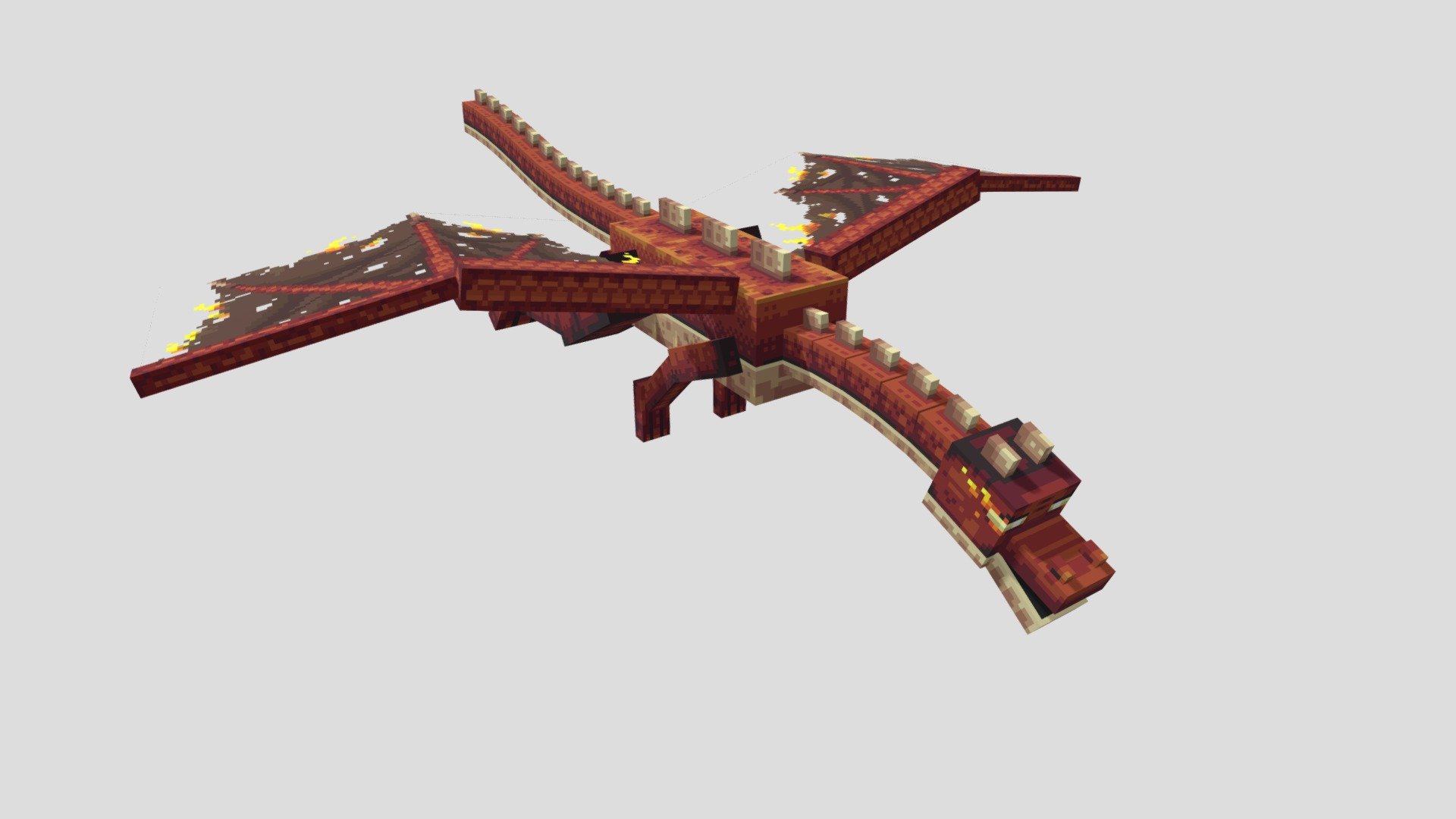 ender dragon reskin to fire dragon - 3D model by Lemon 🍋 (@onlylemons ...