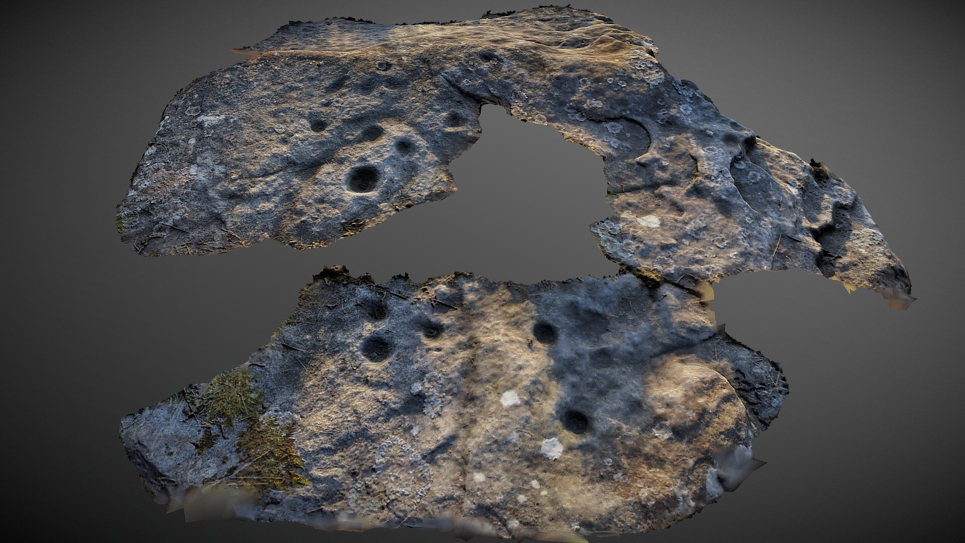 Millstone Burn 6a(i) - Cup & Ring Marked Rock - Download Free 3D model ...