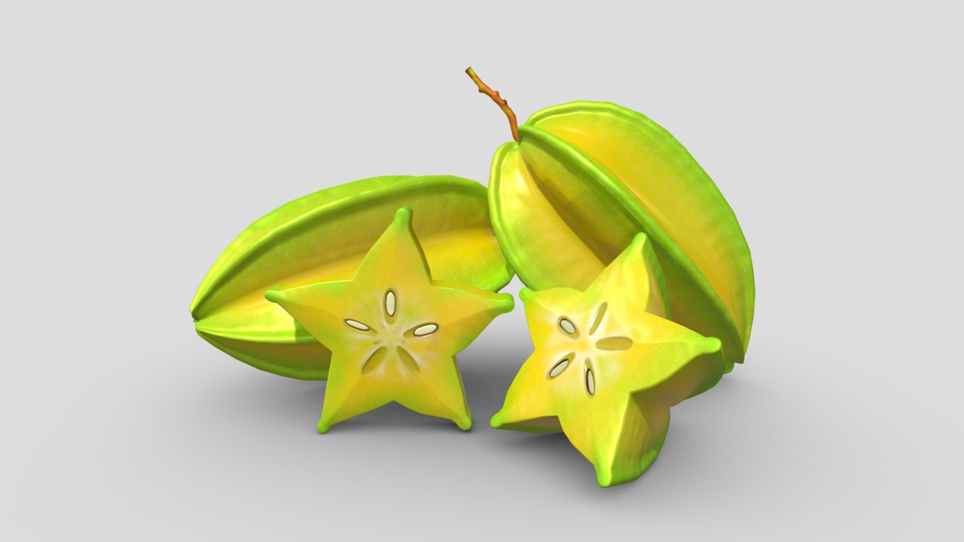 Star Fruit - Buy Royalty Free 3D model by ChakkitPP [378e06d ...