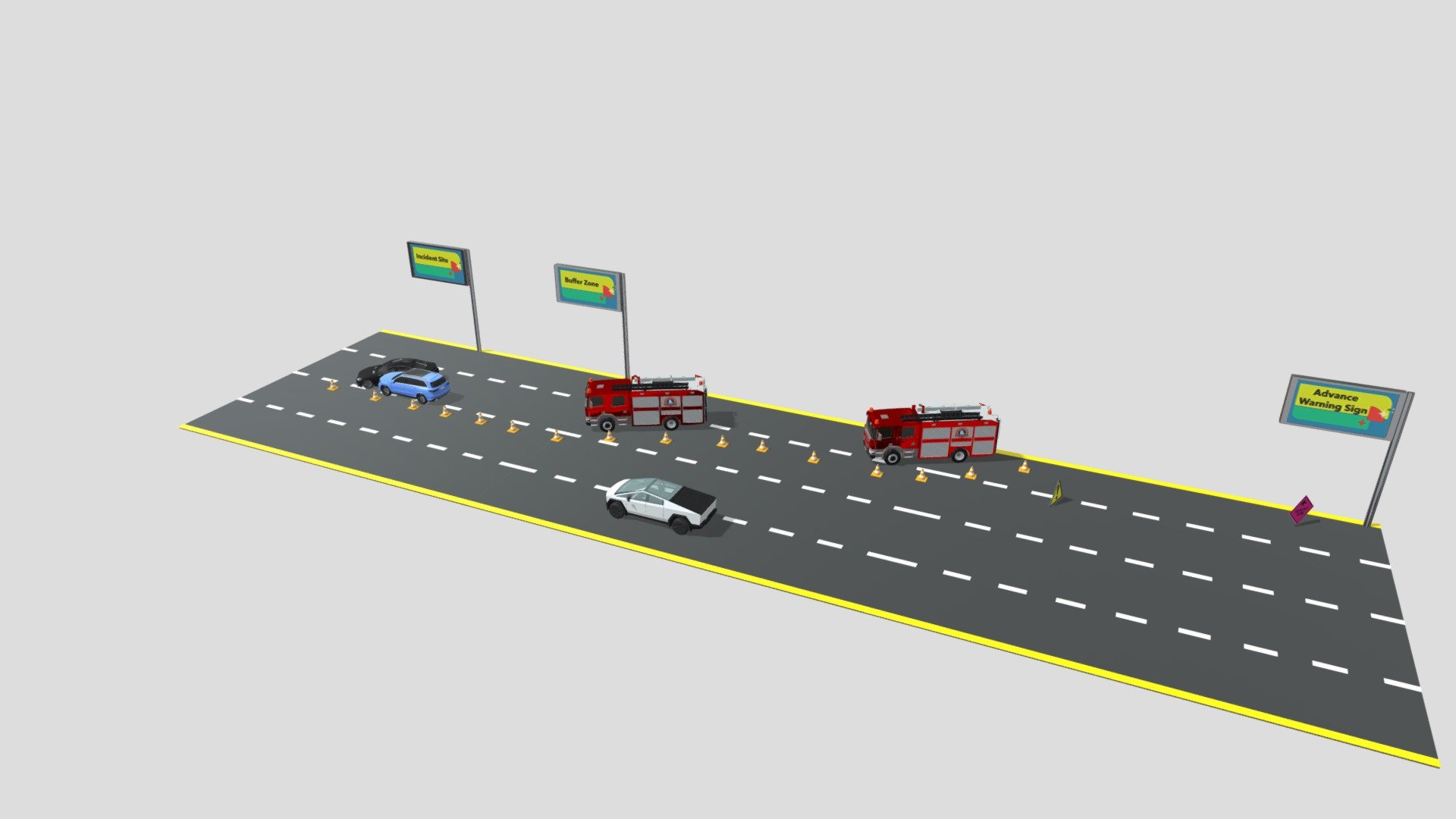Multilane High Way 2 - 3D model by ARcademyX (@s.adel.hashemi) [378e079 ...