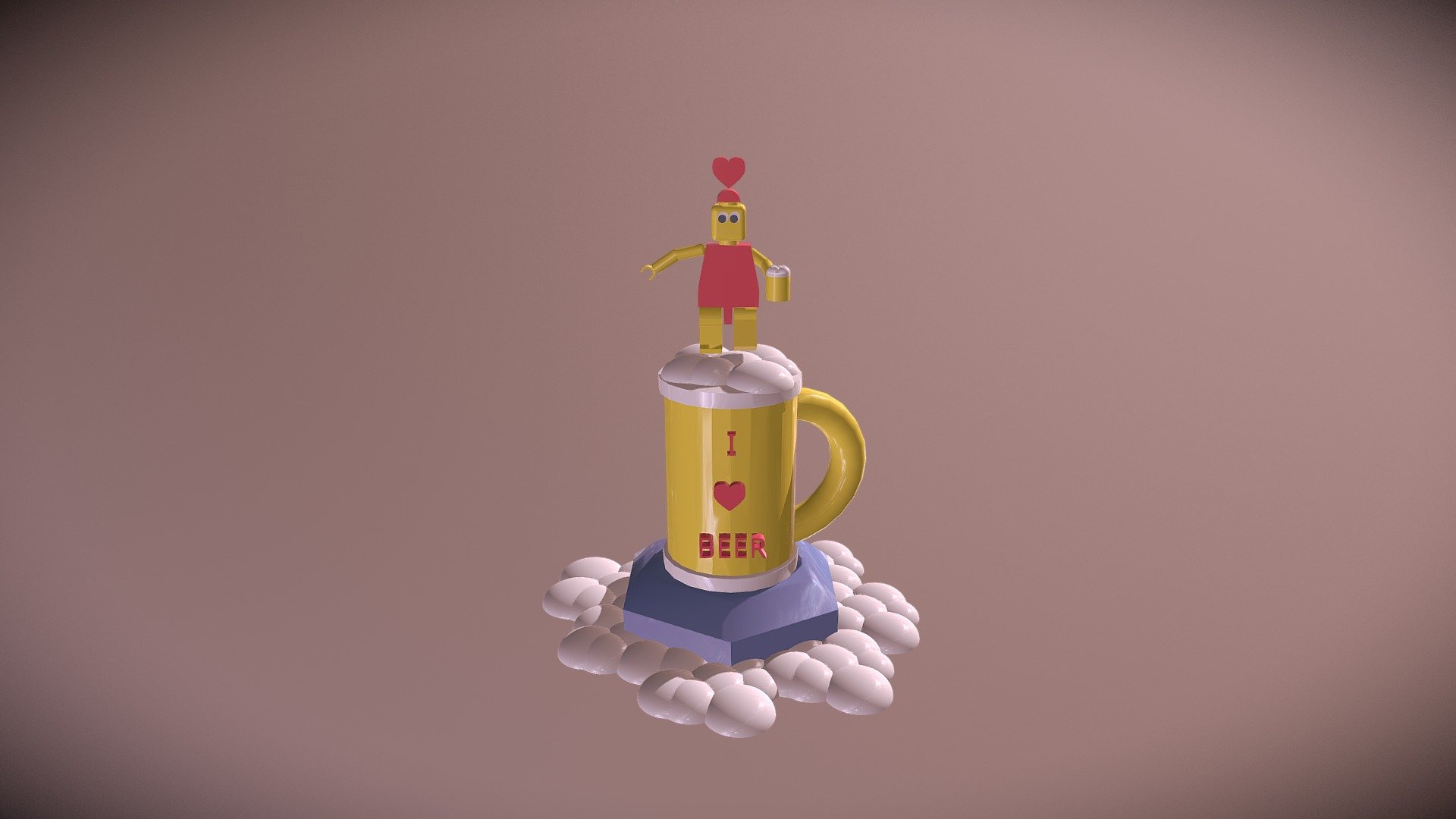 Beer Lego - 3D model by ofssong [3790c66] - Sketchfab