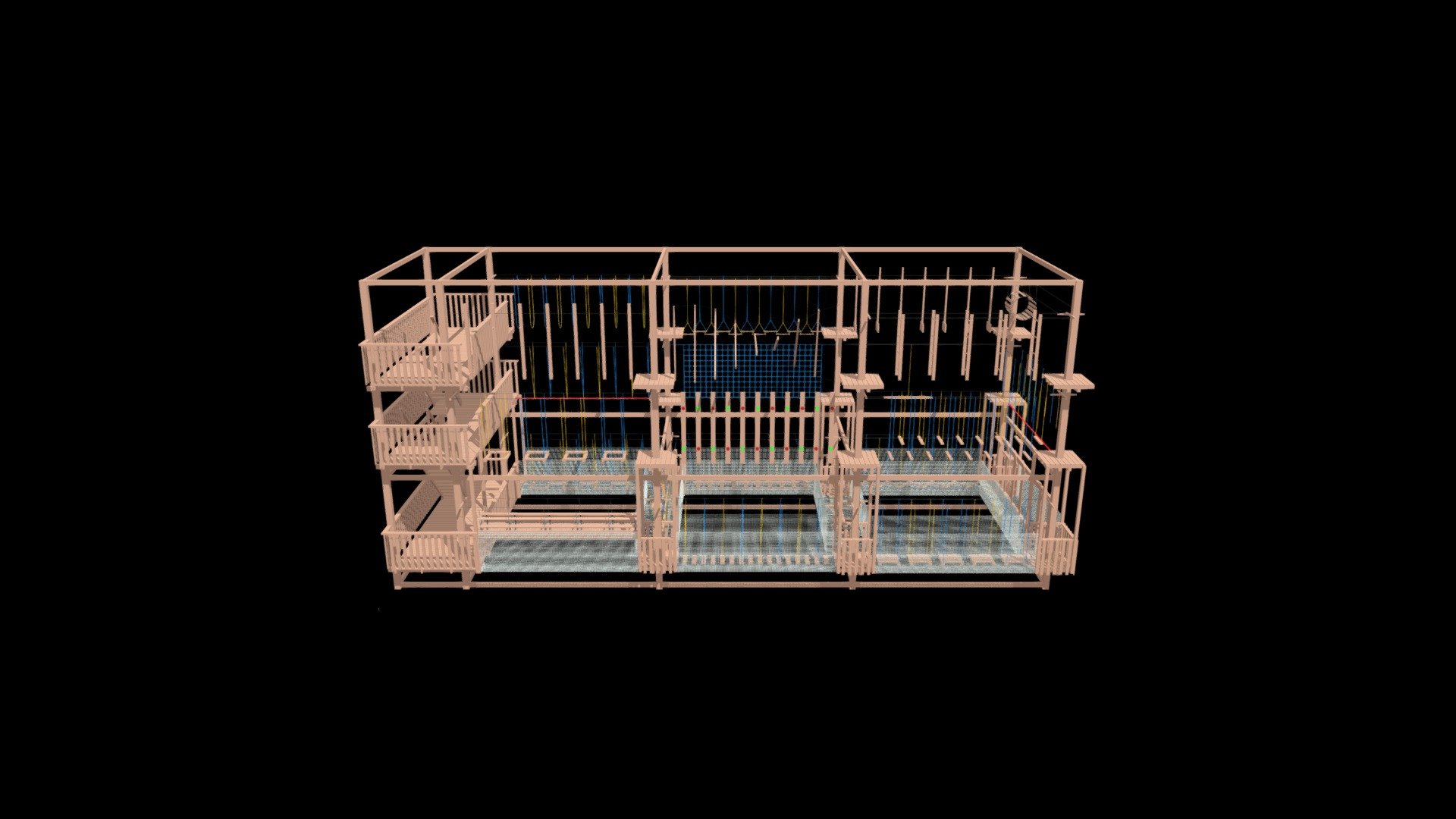 Rope park 6х20 tower - 3D model by rope.park.ru [3797110] - Sketchfab