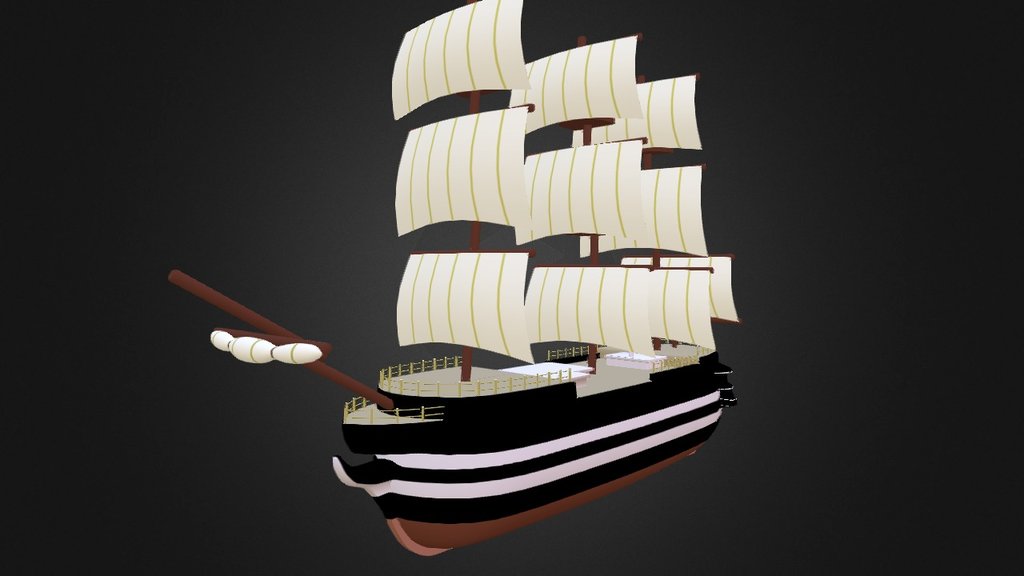 HMS Conway - 3D model by lilydunngameart [3798068] - Sketchfab
