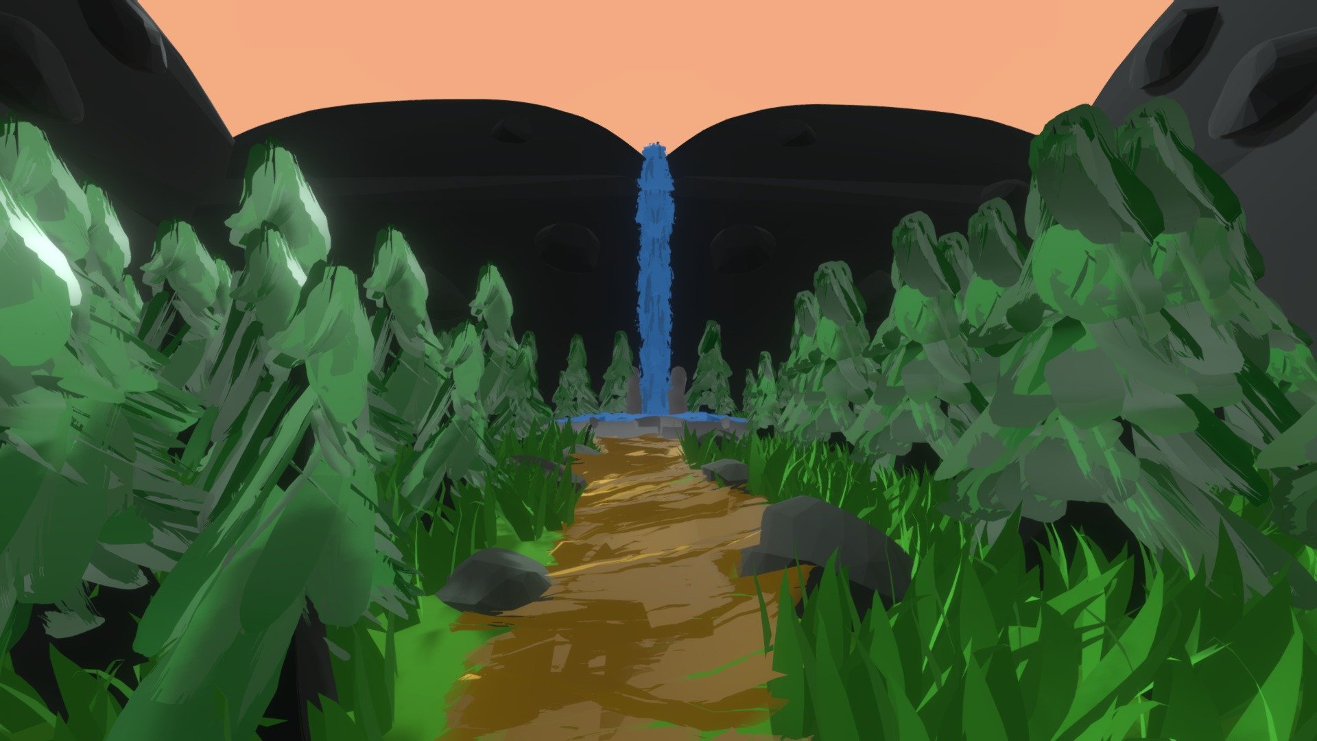 Forest Waterfall - Download Free 3D model by swastyy [3798a95] - Sketchfab