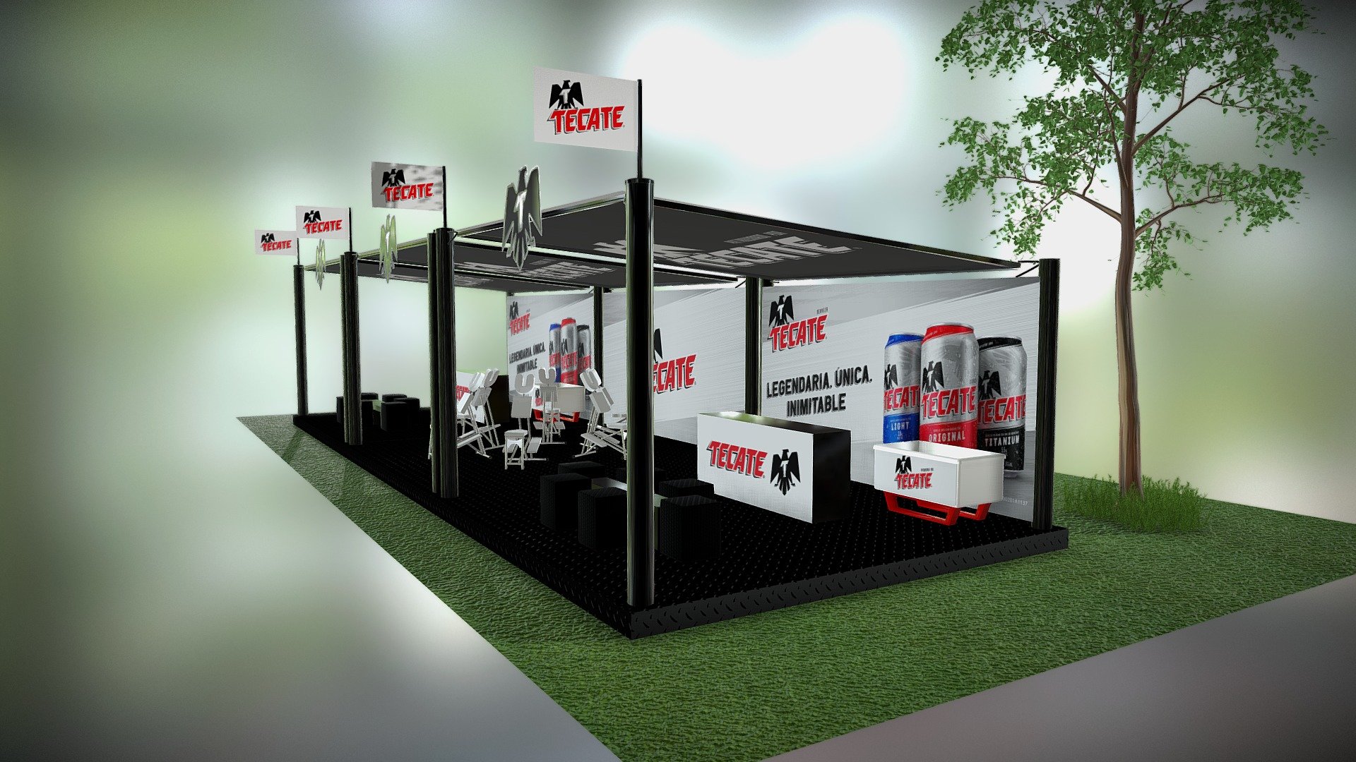 Stand Tecate - 3D model by PME [37995f3] - Sketchfab
