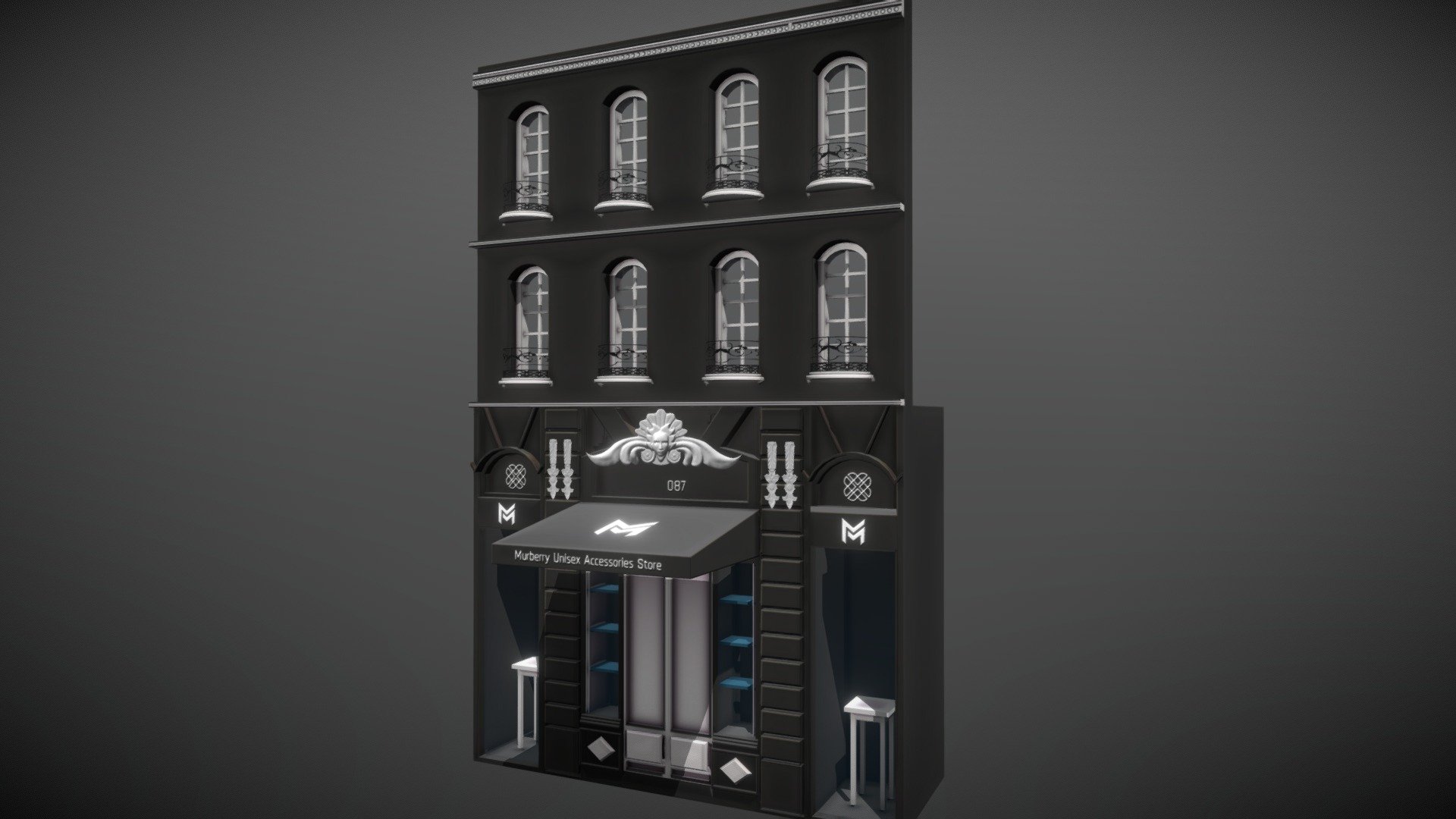Store Front - Low Poly - Game Ready - Buy Royalty Free 3D model by ...